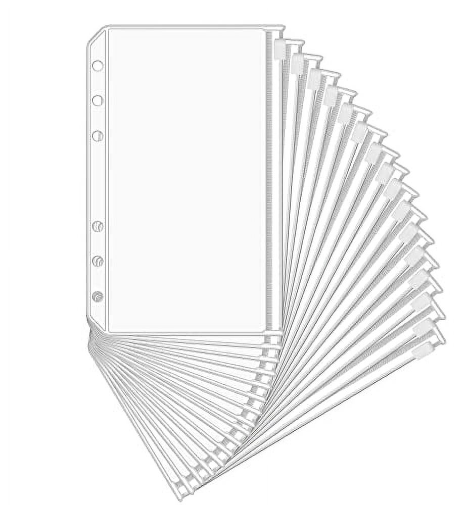 KTRIO 16PCS A6 Binder Pockets 6 Holes Budget Cash Envelopes Clear ...