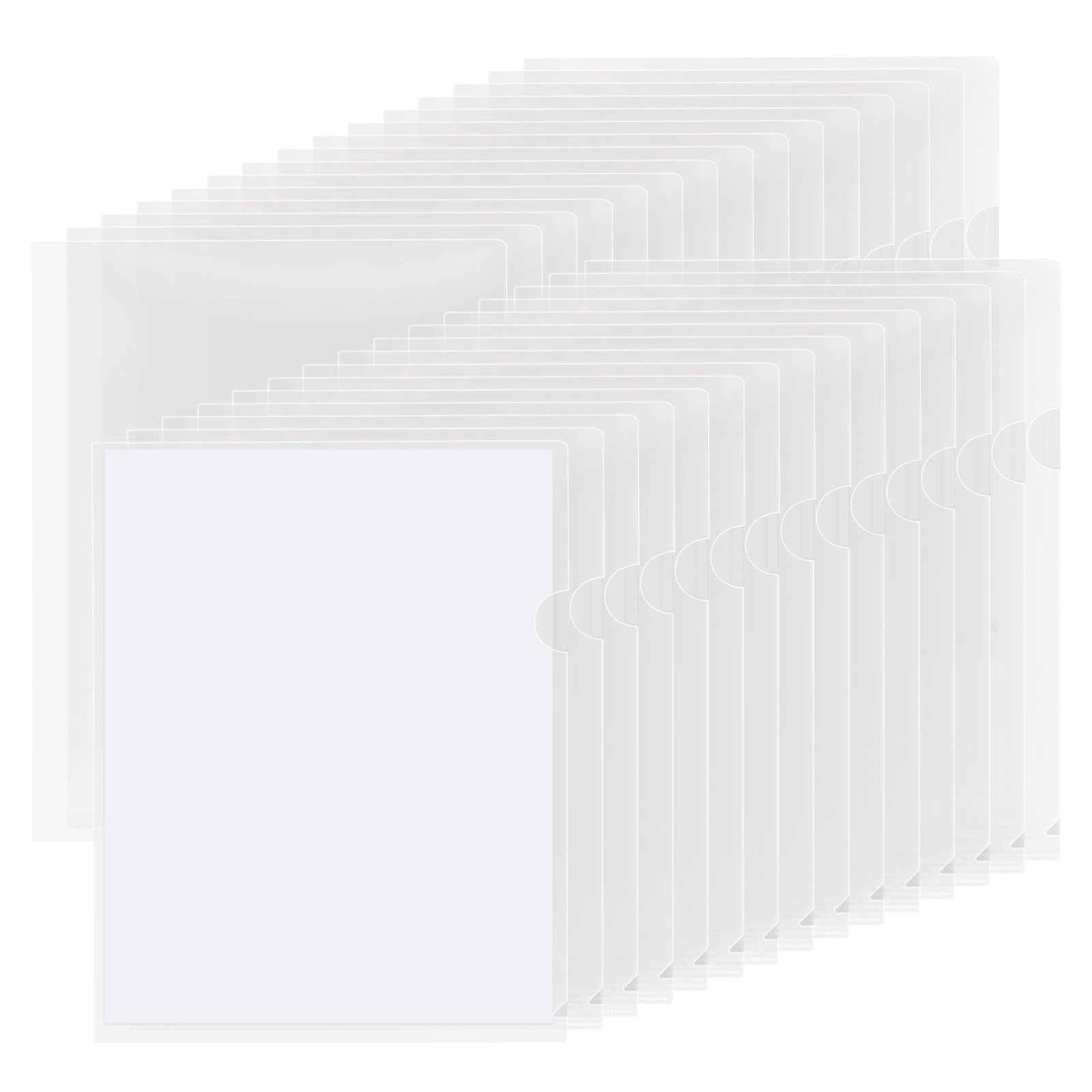 KTRIO Clear Folders Sleeves Plastic Documents Project Pockets 48 Pack ...