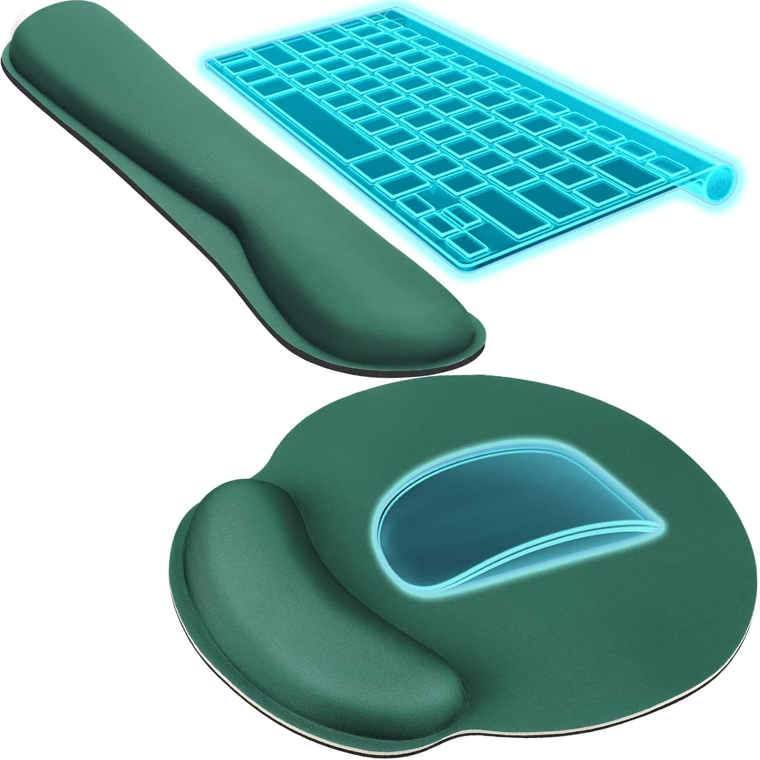 KTRIO Ergonomic Keyboard Wrist Rest, Memory Foam Mouse Pad with Wrist ...