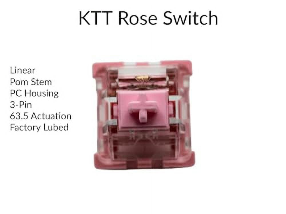 KTT Rose Linear 63.5g Spring 3 Pin Switches for Custom Mechanical ...