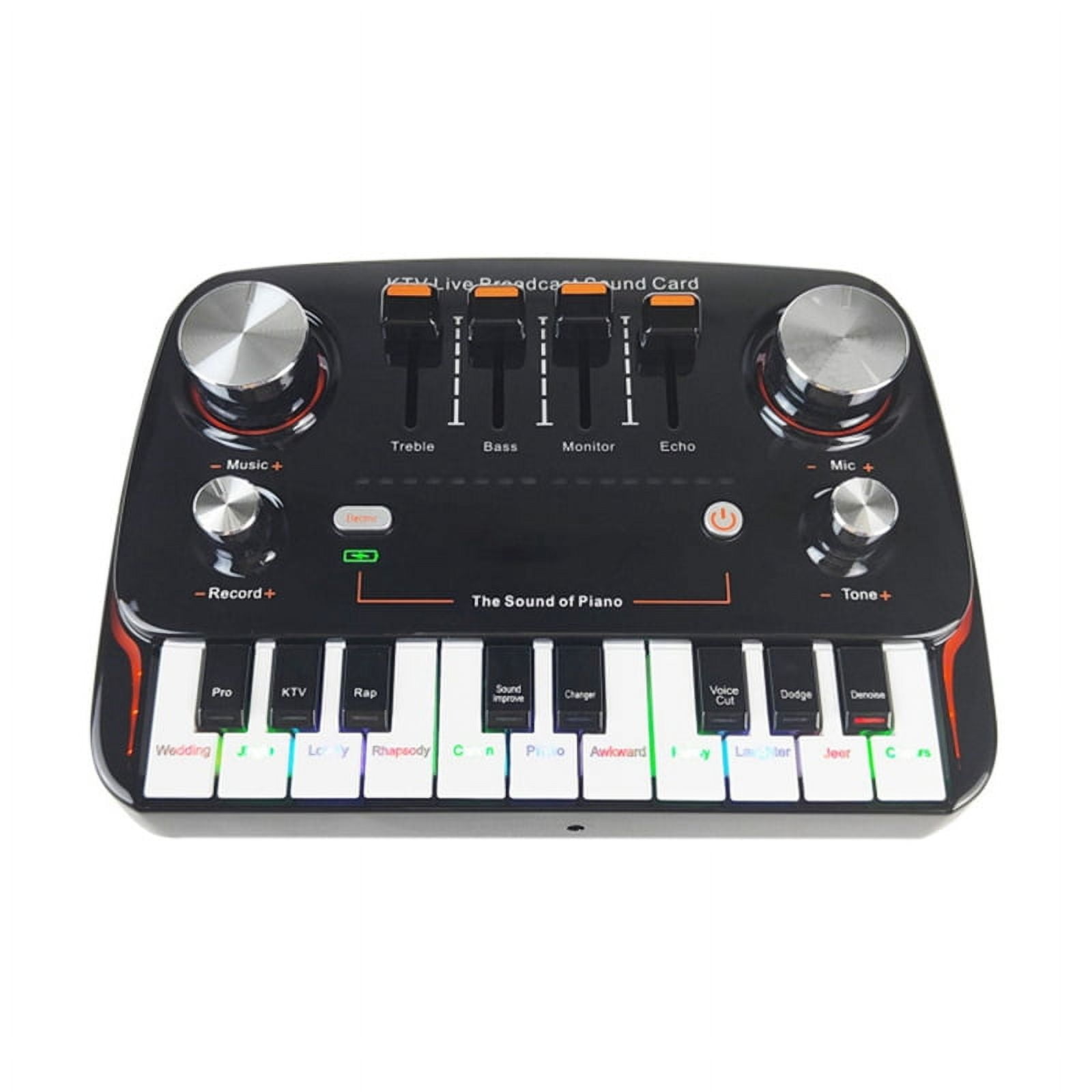 KTV Live Broadcast Sound Card Audio Recording Desktop Singing Wireless ...