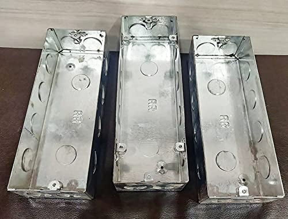 KTandT 6 Module Metal Flush Box Standard Size Construction GI Coated ...