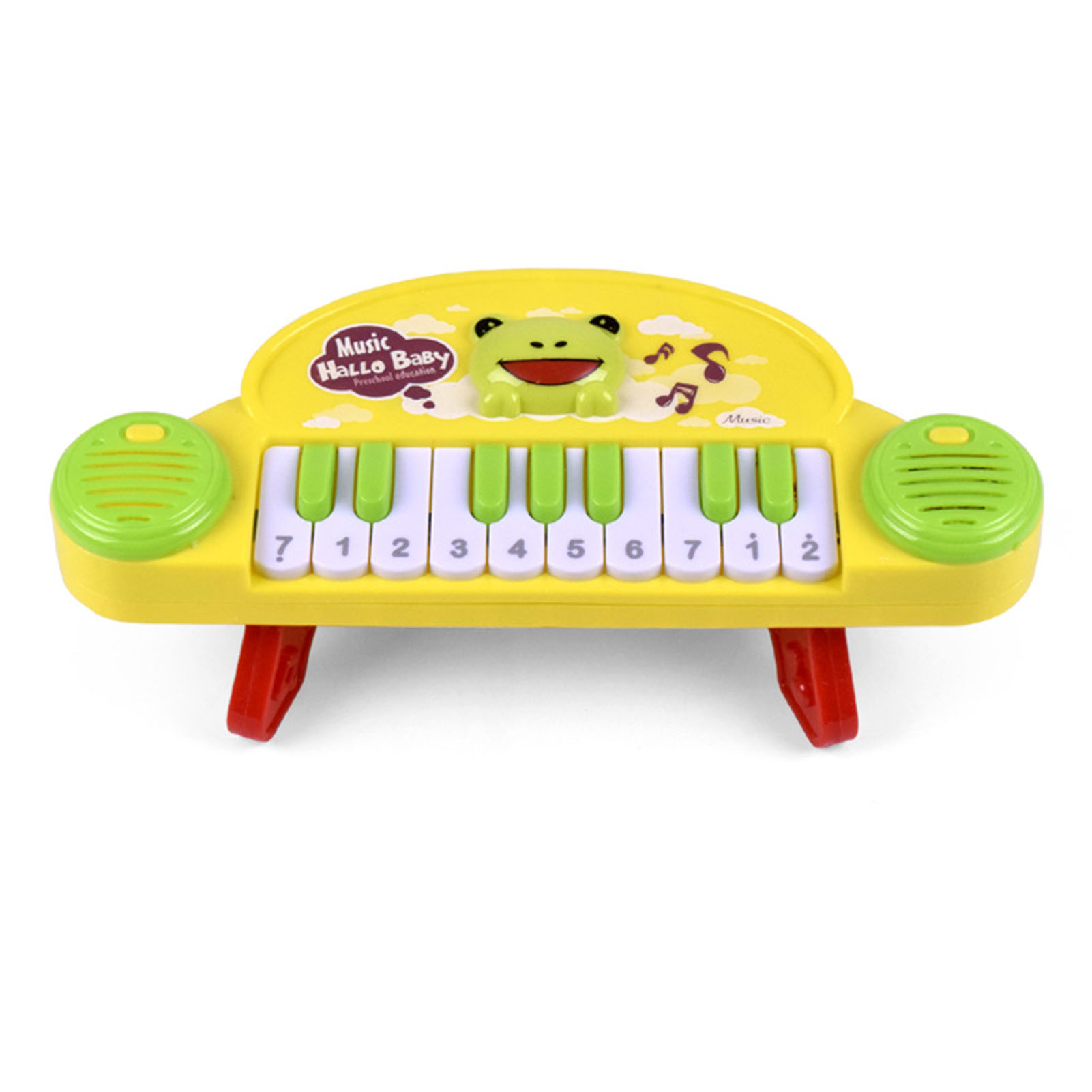 KUAA 10 Keys Kids Piano Cartoon Digital Piano Toy Electronic Music Keyboard for Toddler Early ...