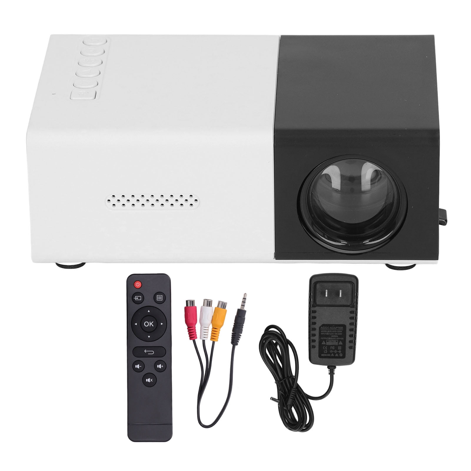 KUAA Mini Projector Built in Speakers Diffuse Reflection Imaging Black ...