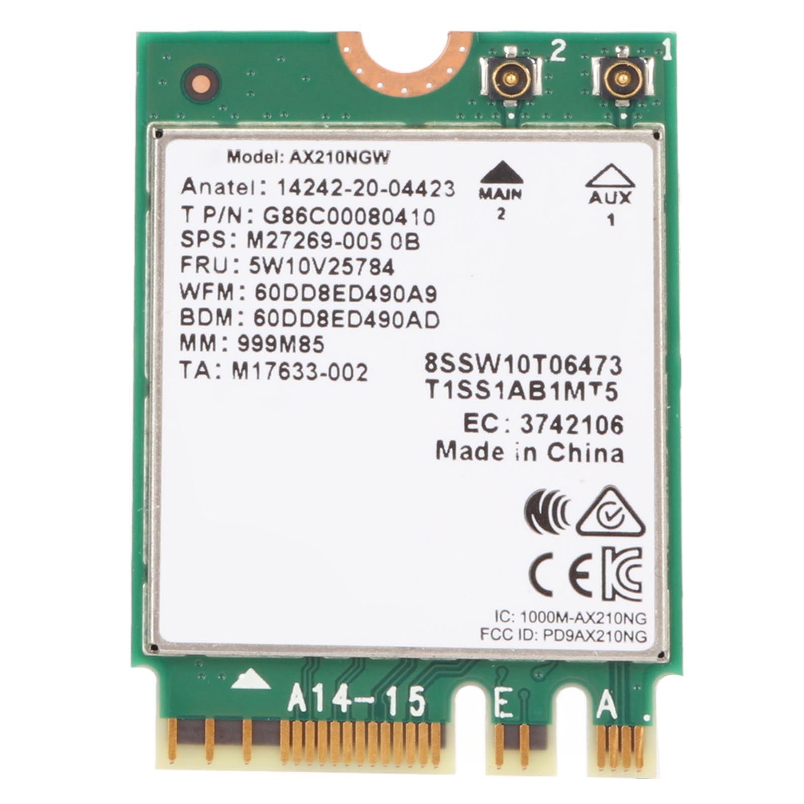 KUAA WiFi 6E Wireless Card 2.4G 5G 6G 5400Mbps NGFF M2 BT5.3 MU MIMO ...