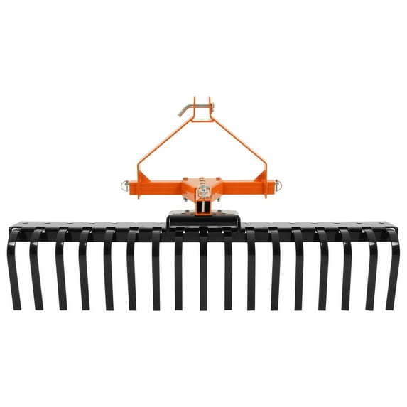 KUAFU 5 FT 3-Point Landscape Rake For Tractor Hookup Tow-Behind Garden ...