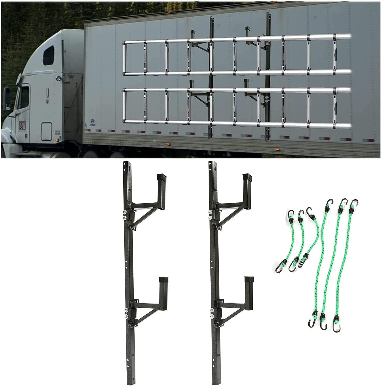 KUAFU Adjustable Trailer Ladder Rack Universal Side Mount Compatible ...