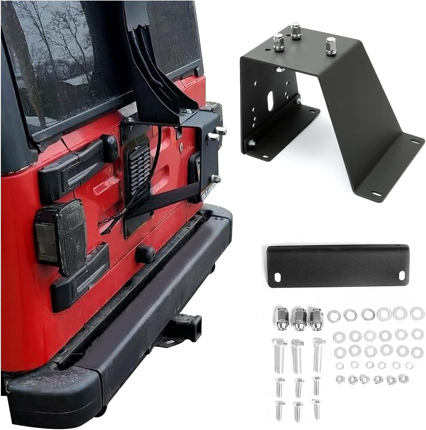 KUAFU Spare Tire Carrier Mount up to 35 inches Tire Compatible with ...