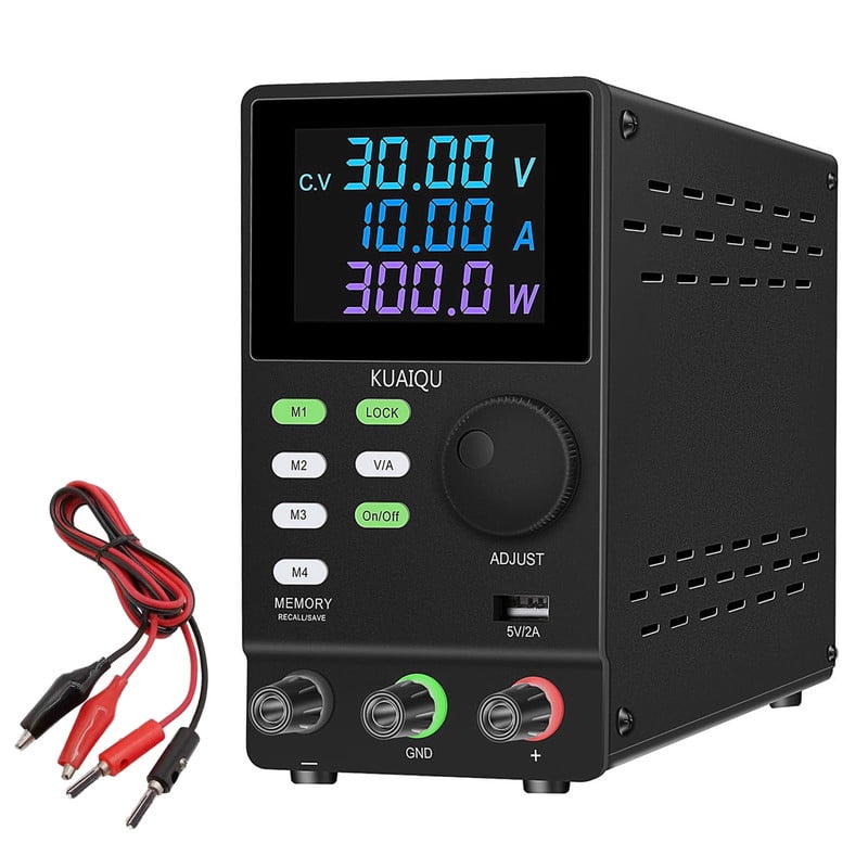 Kuaiqu 30V 10A DC Power Supply Variable Bench Power Supply, Color 4 ...