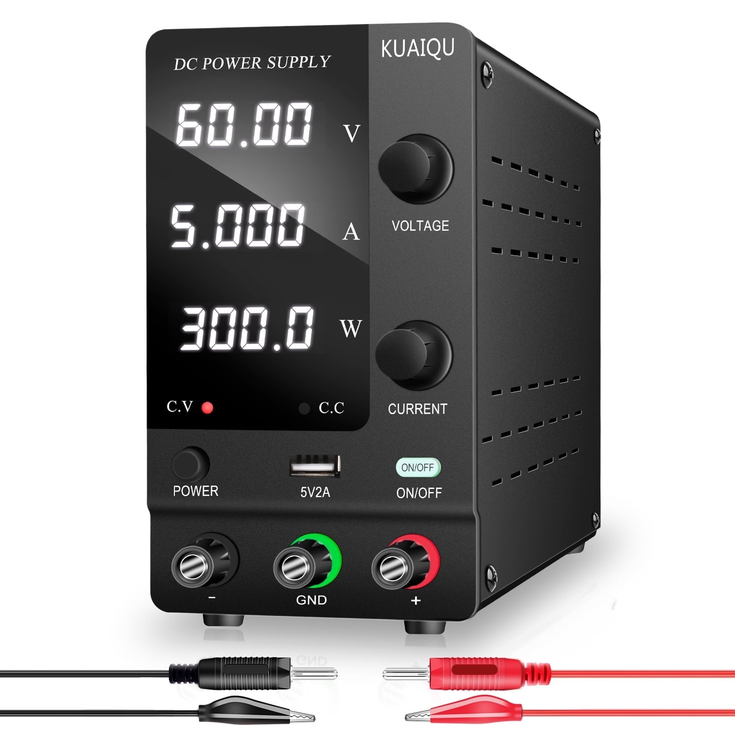 KUAIQU SPPS-C605 300W 60V 5A Stabilized DC Power Supply USB Digital ...