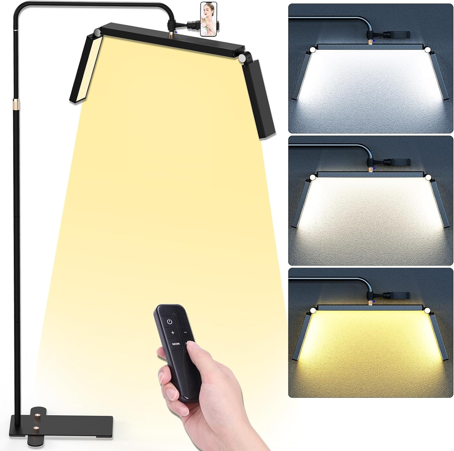 KUANGHENG Lash Light for Eyelash Tech, 36'' Lash Lamp for Eyelash ...