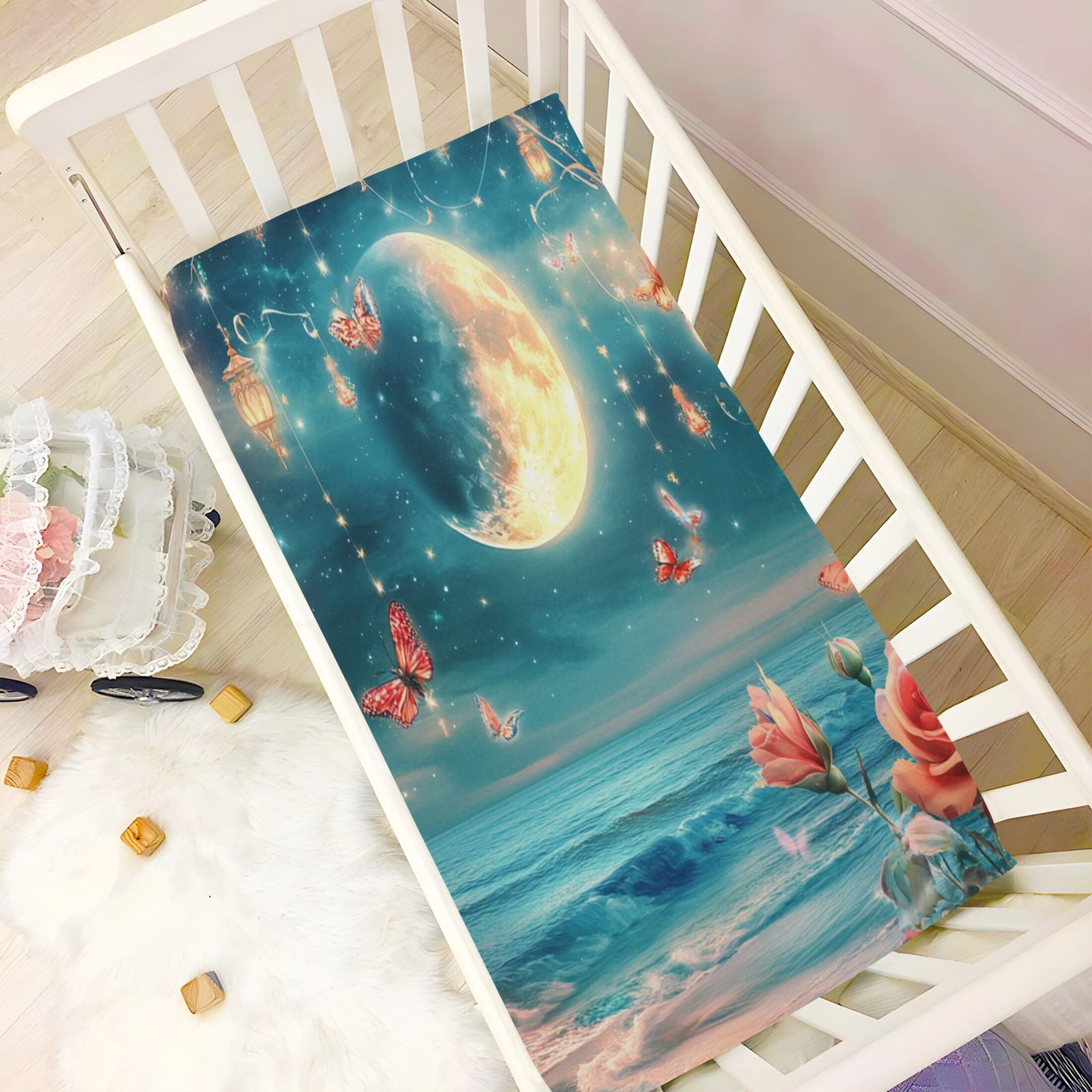 KUANGWANG Ultra Soft Fitted Microfiber Crib Sheets for Newborn Baby ...