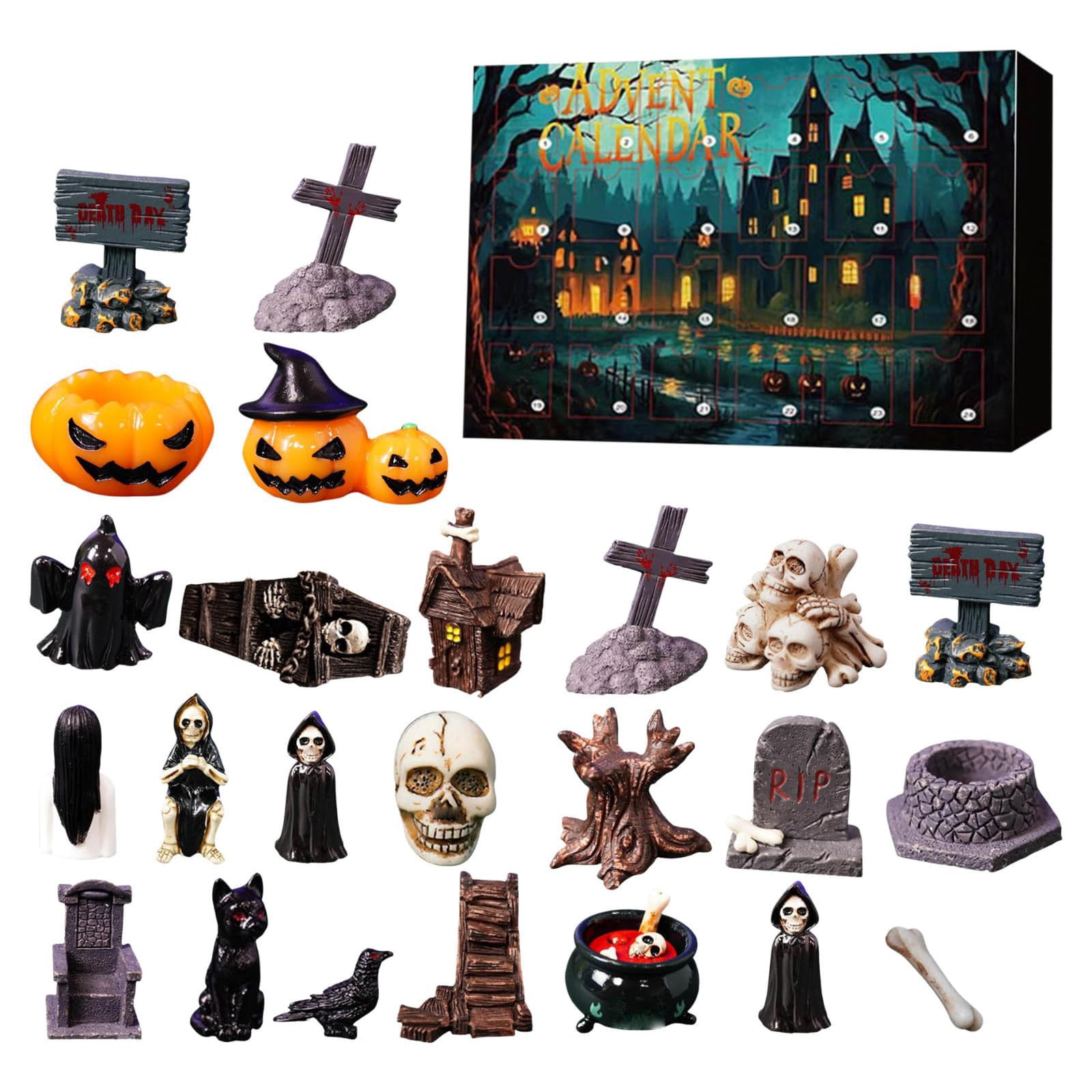 KUAZOU Halloween Advent Calendar 2025,Halloween Horror Figures Advent ...