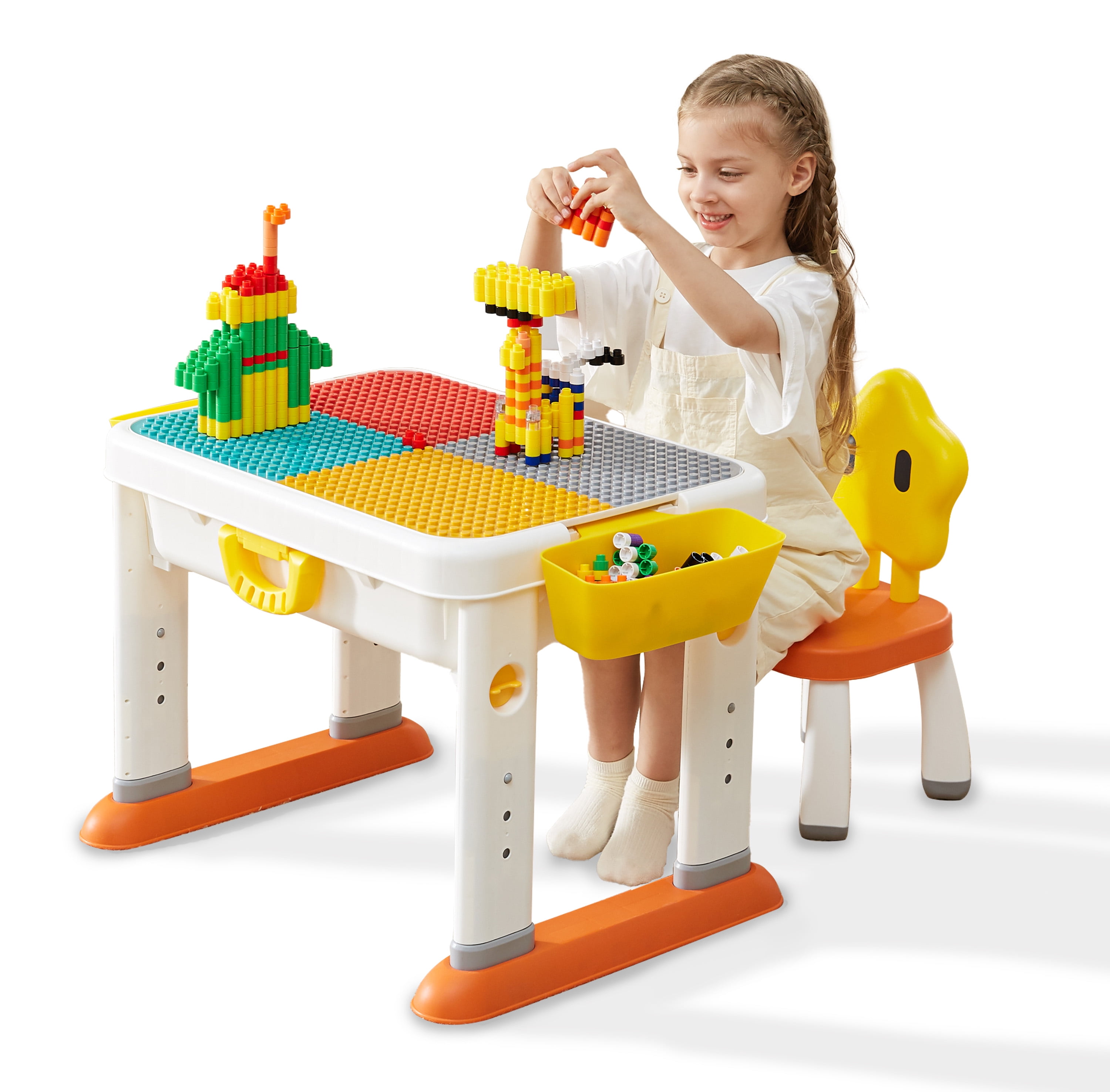 KUB Kids Activity Table and Chair Set, Toddler Learning Play Table Toys ...