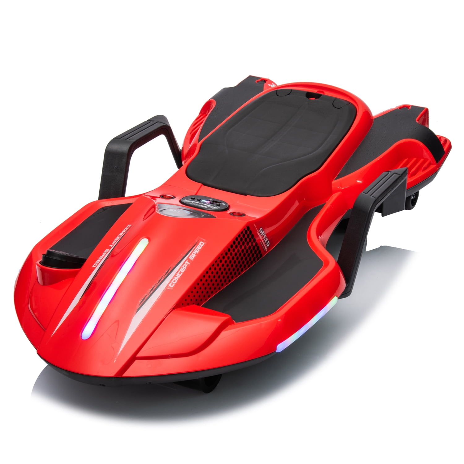 KUBEAUTY Fun and Exciting 24V Kids Electric Ride On Scooter with Helmet ...