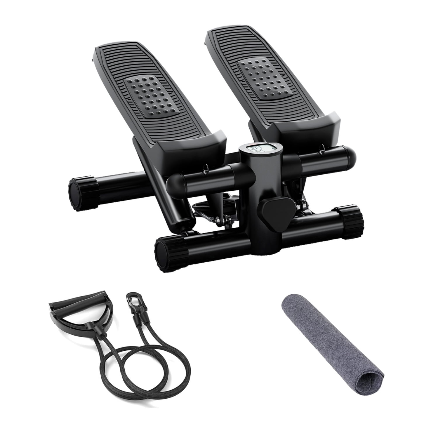 KUBEAUTY Silent Hydraulic Mini Fitness Stepper with Resistance Bands ...