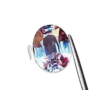 KUBER GEMS 5.25 Ratti Purple Colour Alexander Stone Oval Shape ...