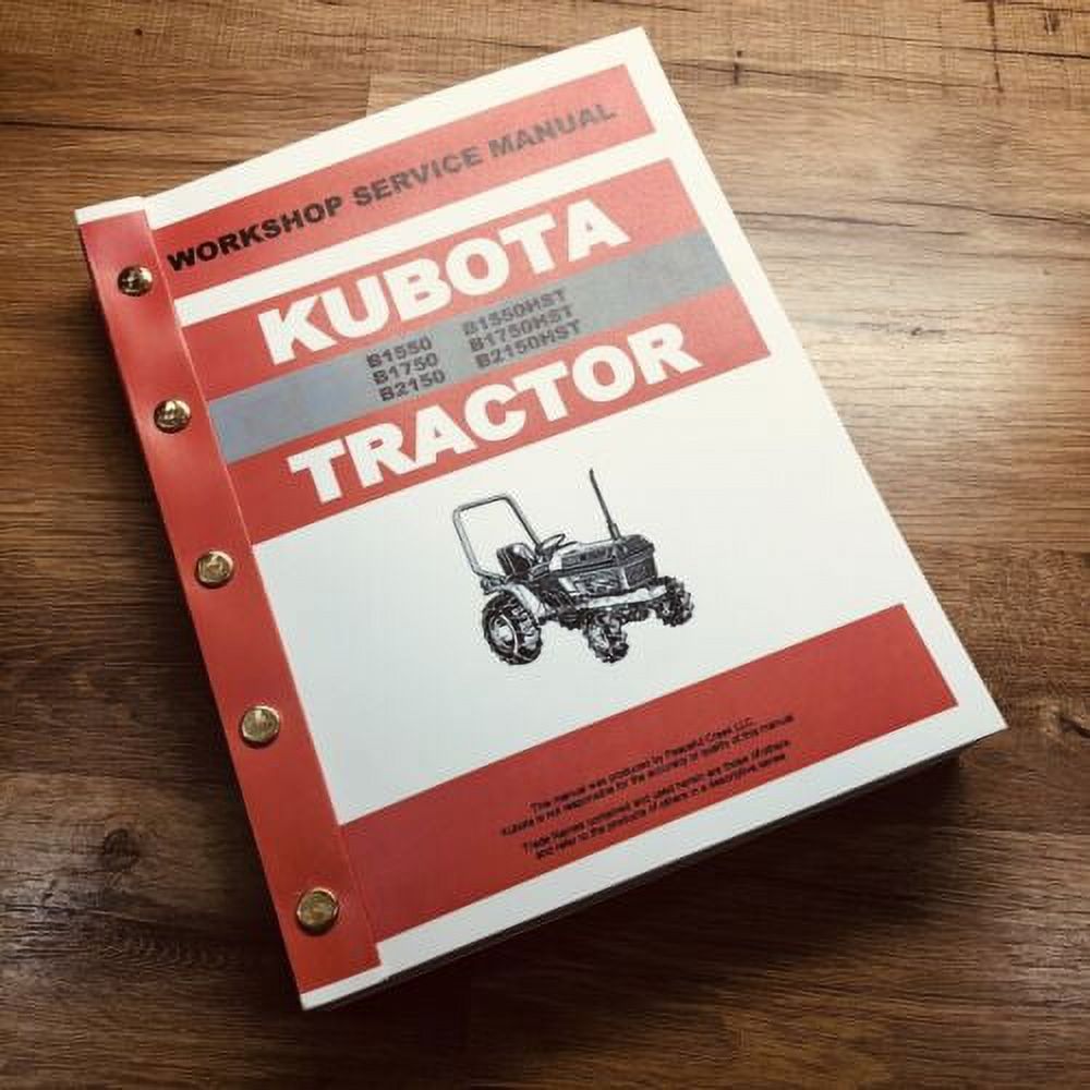 KUBOTA B1550HST B1750HST B2150HST TRACTOR SERVICE REPAIR MANUAL SHOP ...