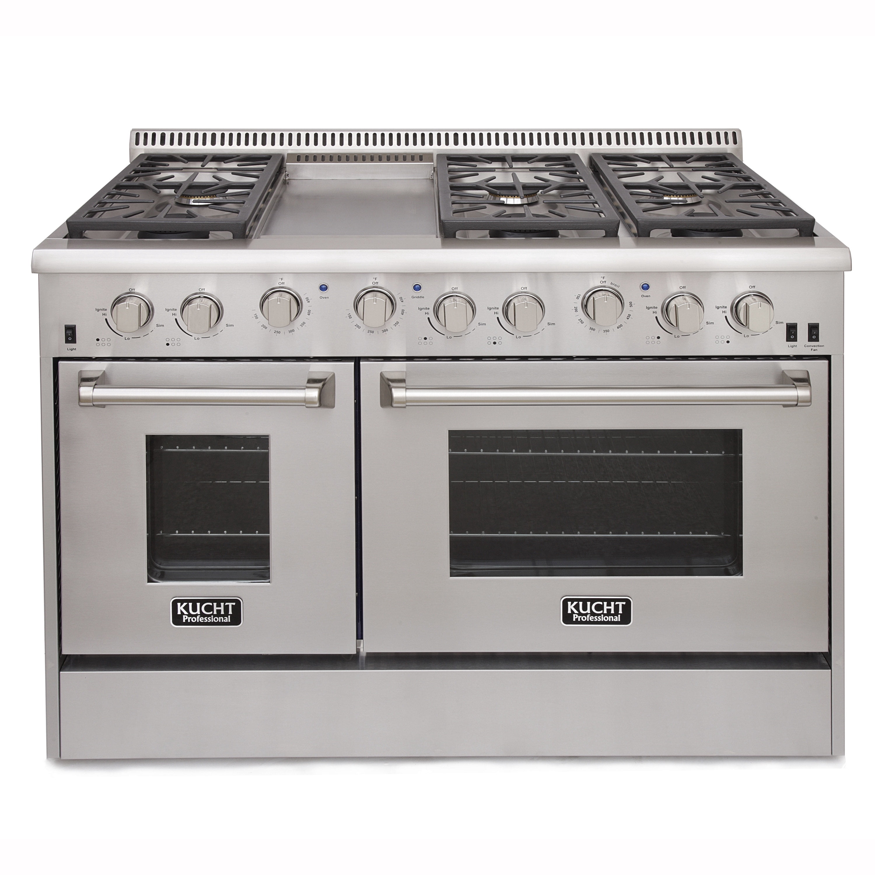 Kucht Professional 48" Stainless Steel Natural Gas Range with Griddle ...