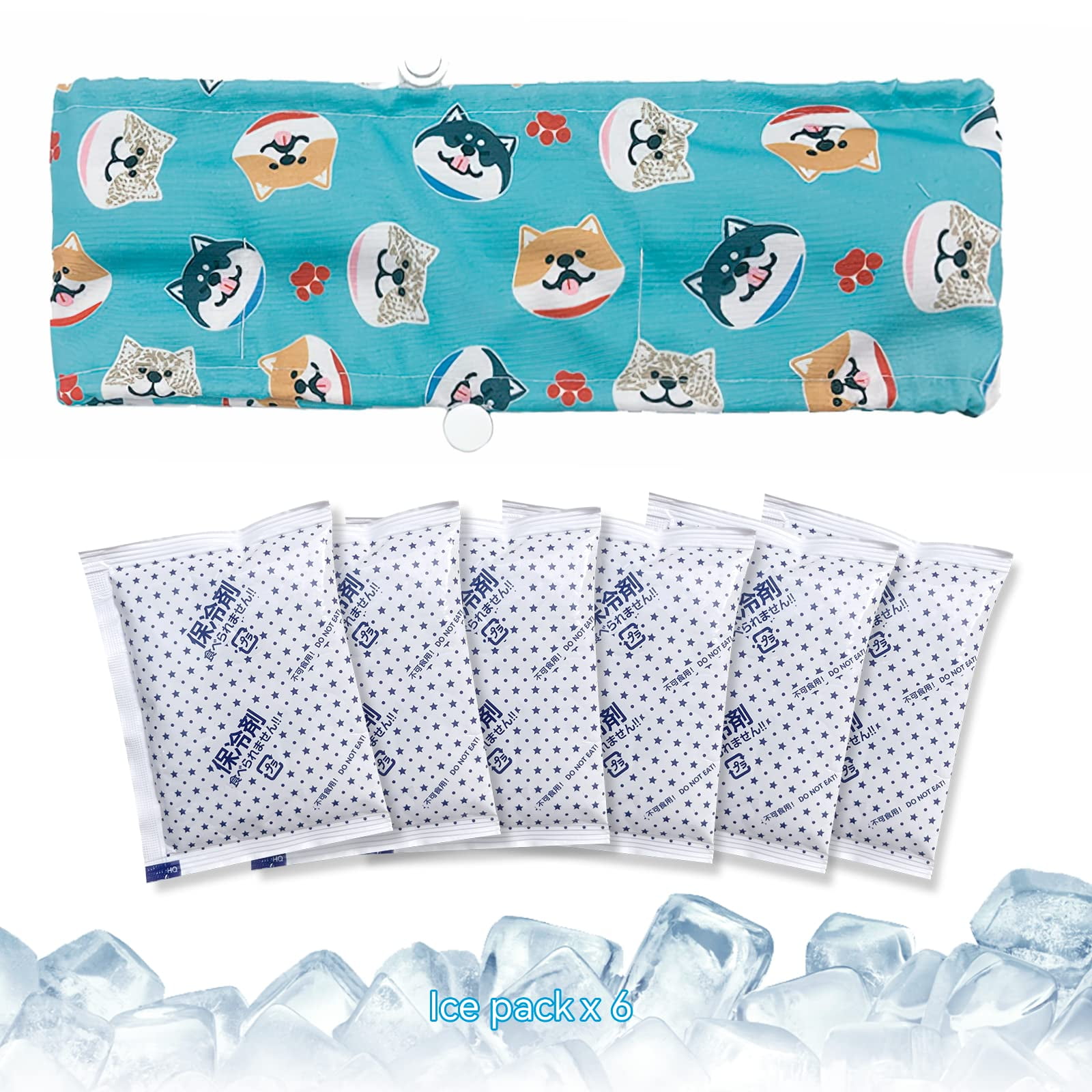 KUDES Dog Cooling Bandana Collar with Recyclable Ice Packs, Pet Dog ...