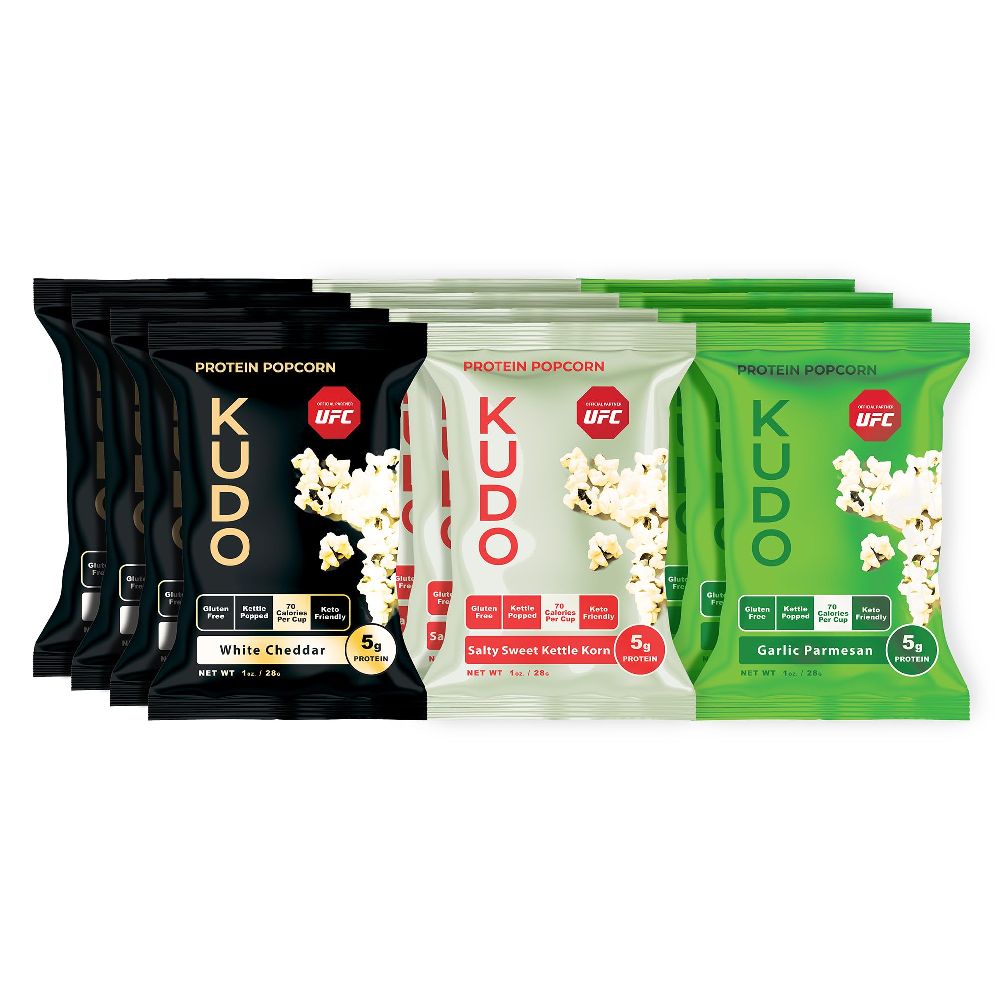 KUDO Protein Popcorn Variety RE3212Pack 5g of Protein Per Bag 100 Whole ...