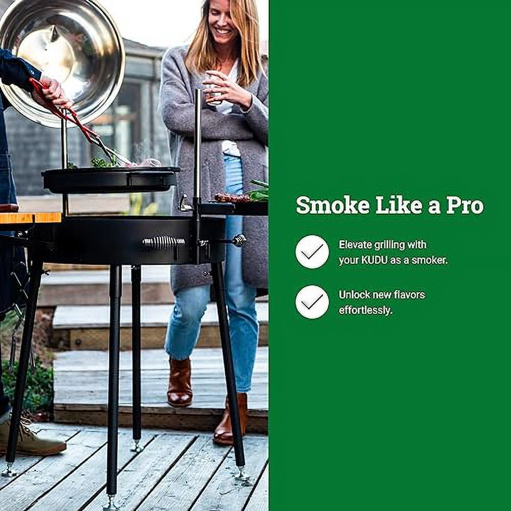 KUDU Smoker Lid - BBQ Cover to Convert Grill into Smoker - Walmart.com