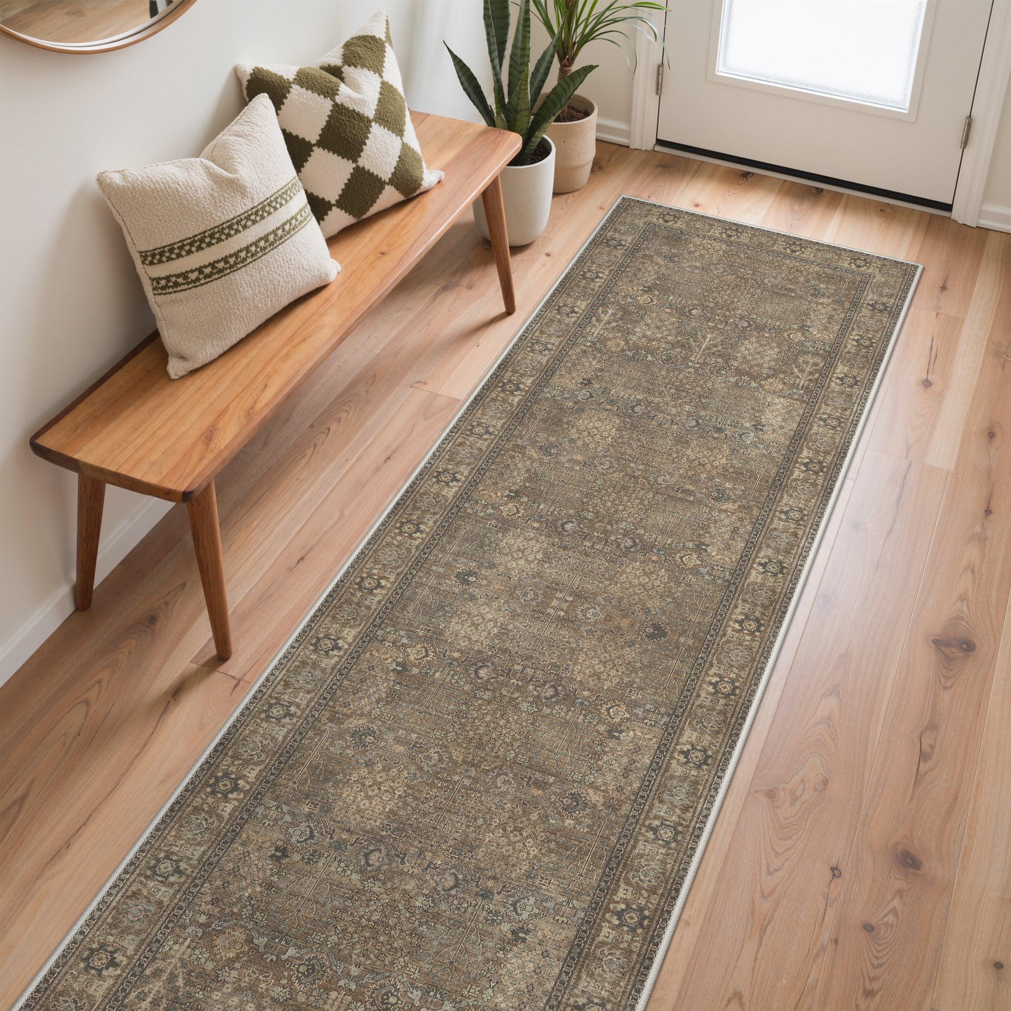 KUETH 2.5x10 Vintage Runner Rugs Machine Washable Rugs for Living Room ...