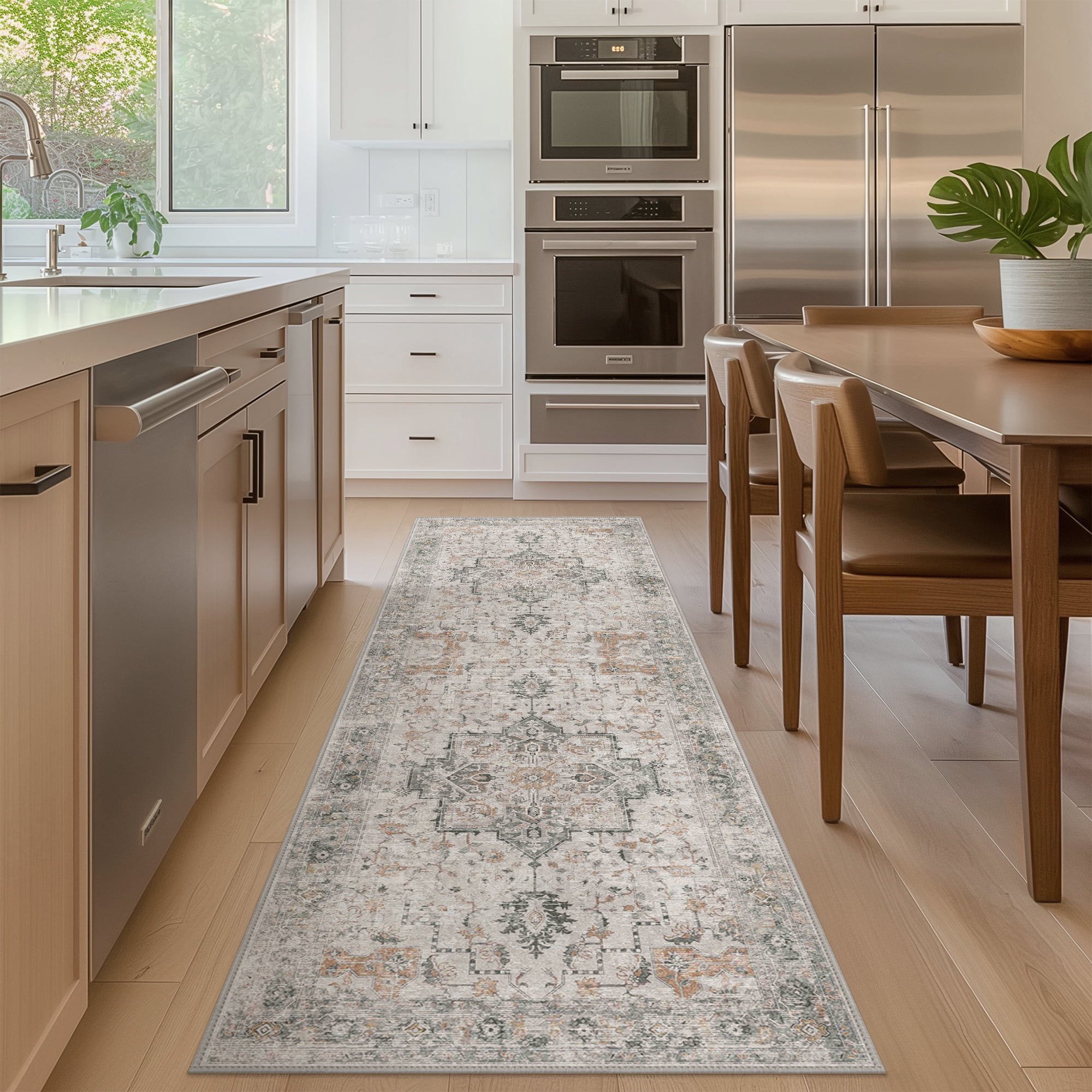 KUETH 2x4 Area Rugs for Living Room, Non Slip Machine Washable Retro ...