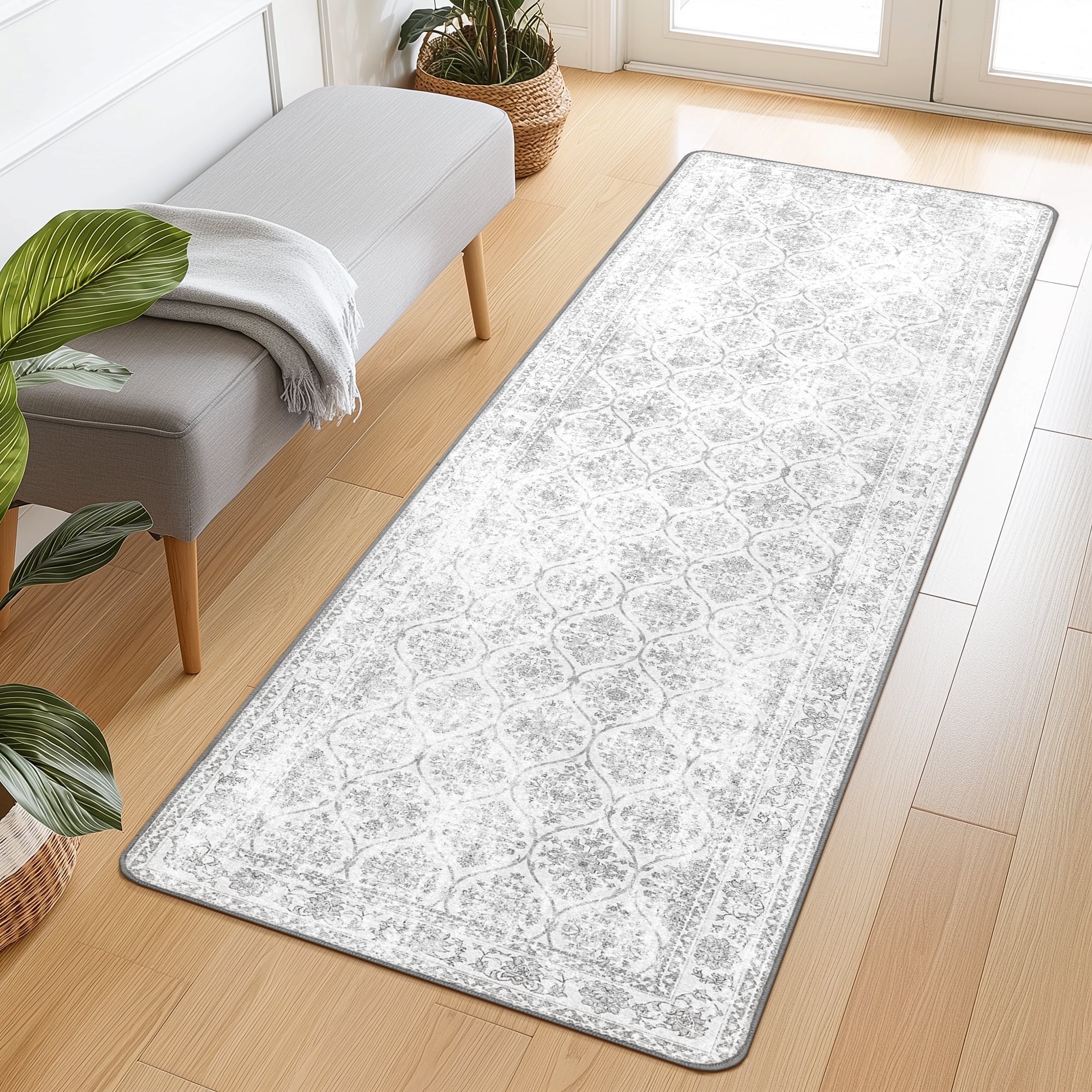 KUETH 2x5 Runner Rugs for Entryway, Kitchen, Bathroom, Washable, Stain ...