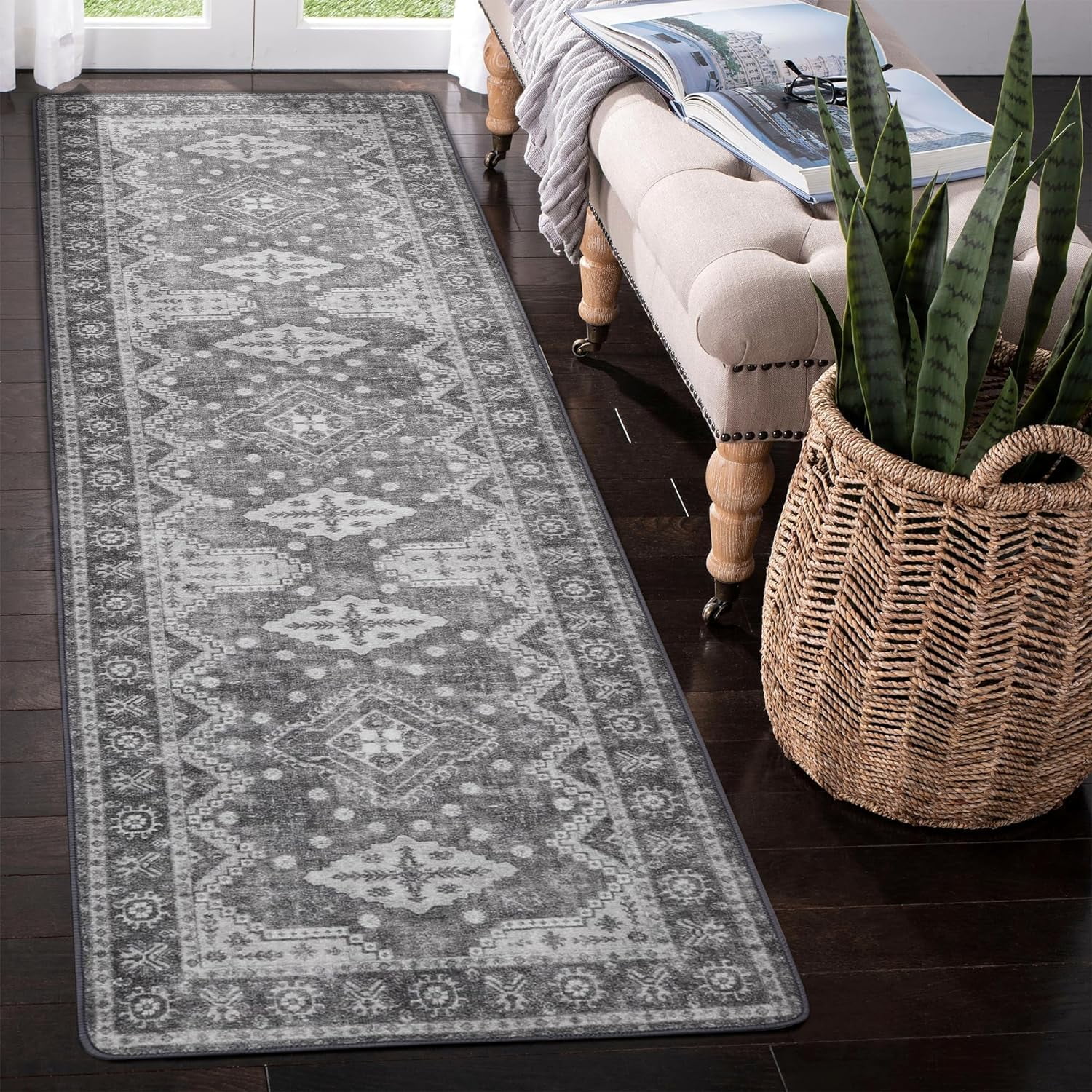 KUETH 2x6 Runner Rugs for Entryway Front Entrance Kitchen Bathroom ...