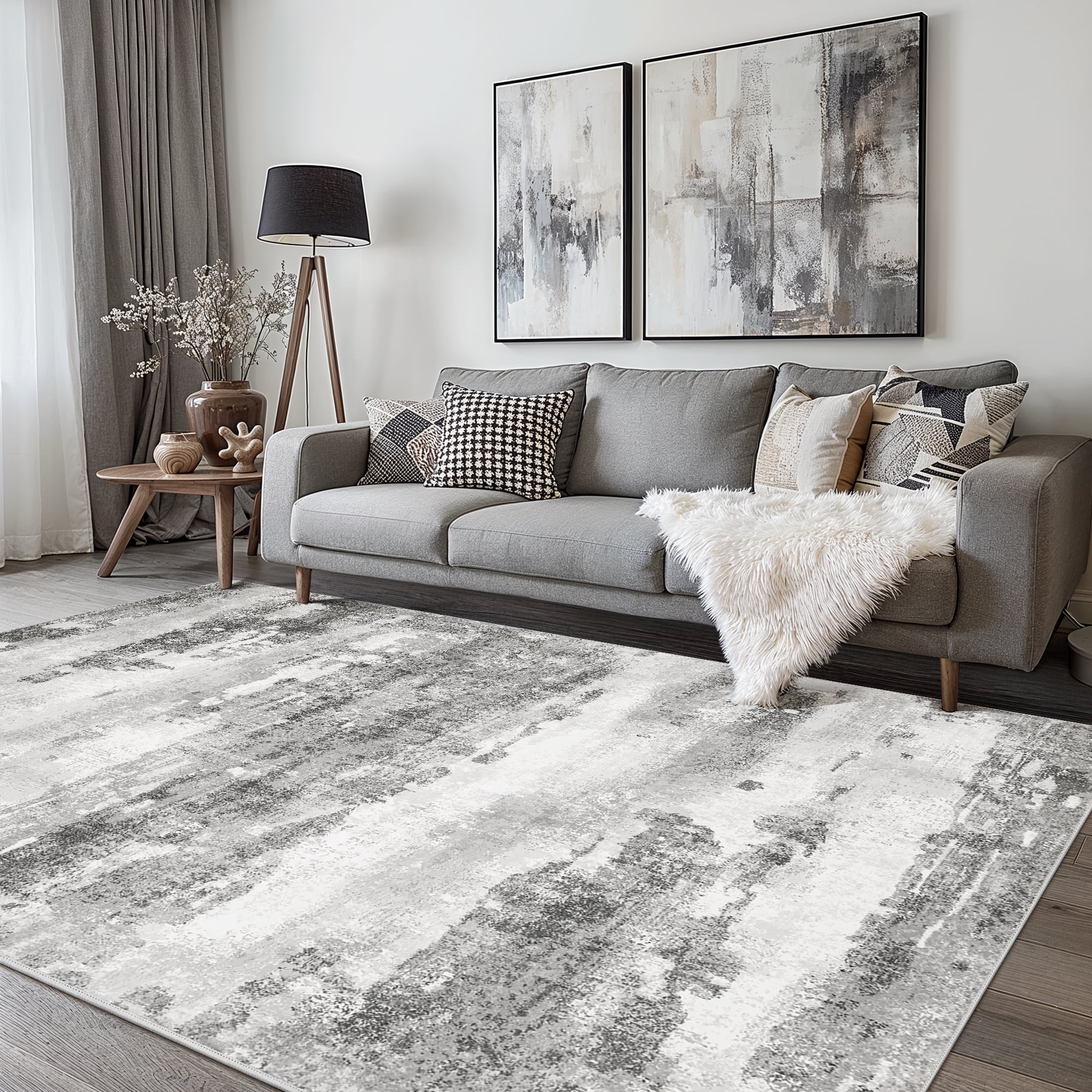 KUETH 3x5 Area Rugs for Living Room Bedroom, Machine Washable Stain ...