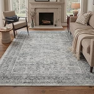 KUETH 5'X7' Vintage Area Rugs Machine Washable Rugs for Living Room ...
