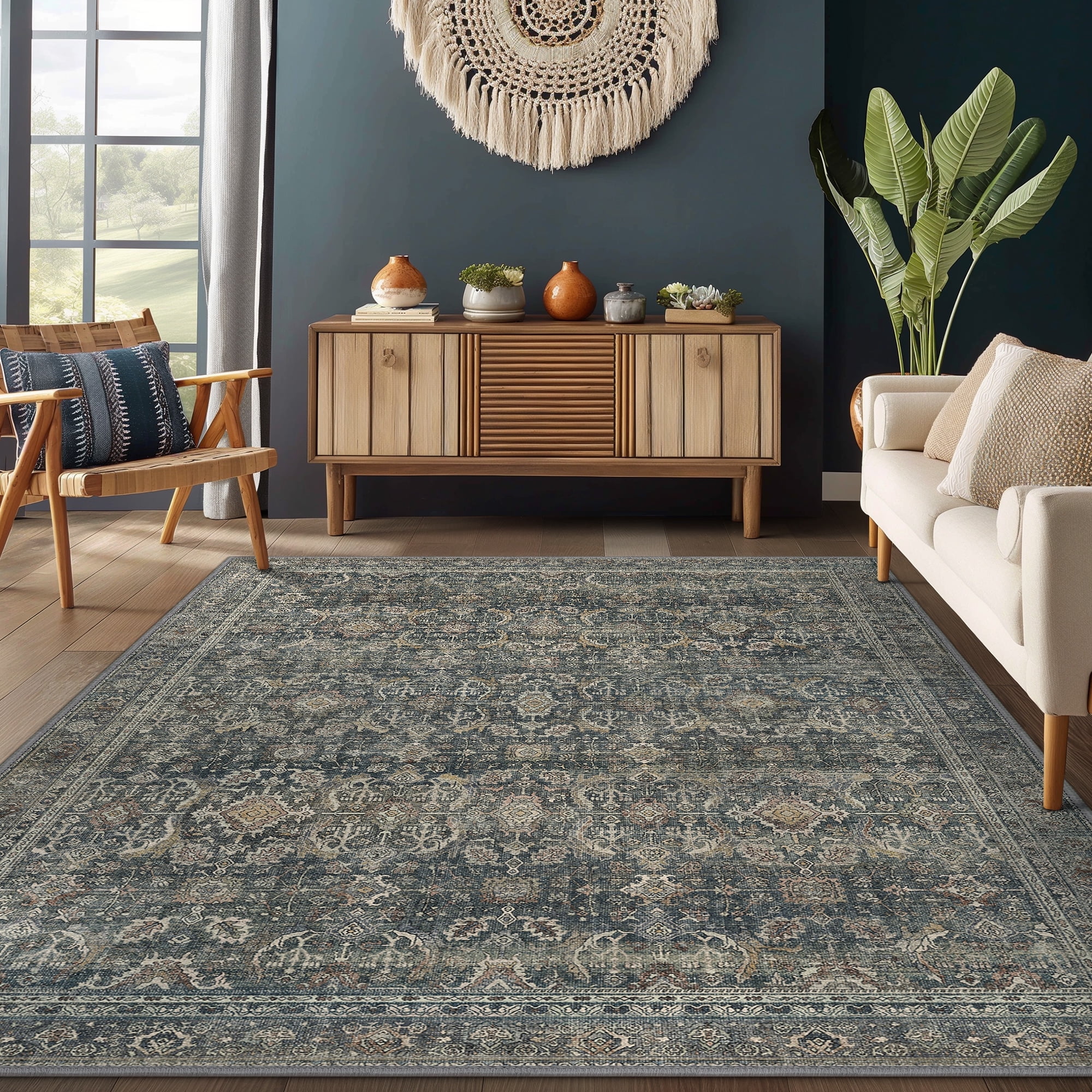 KUETH 5x7 Area Rugs for Living Room Bedroom, Machine Washable Stain ...