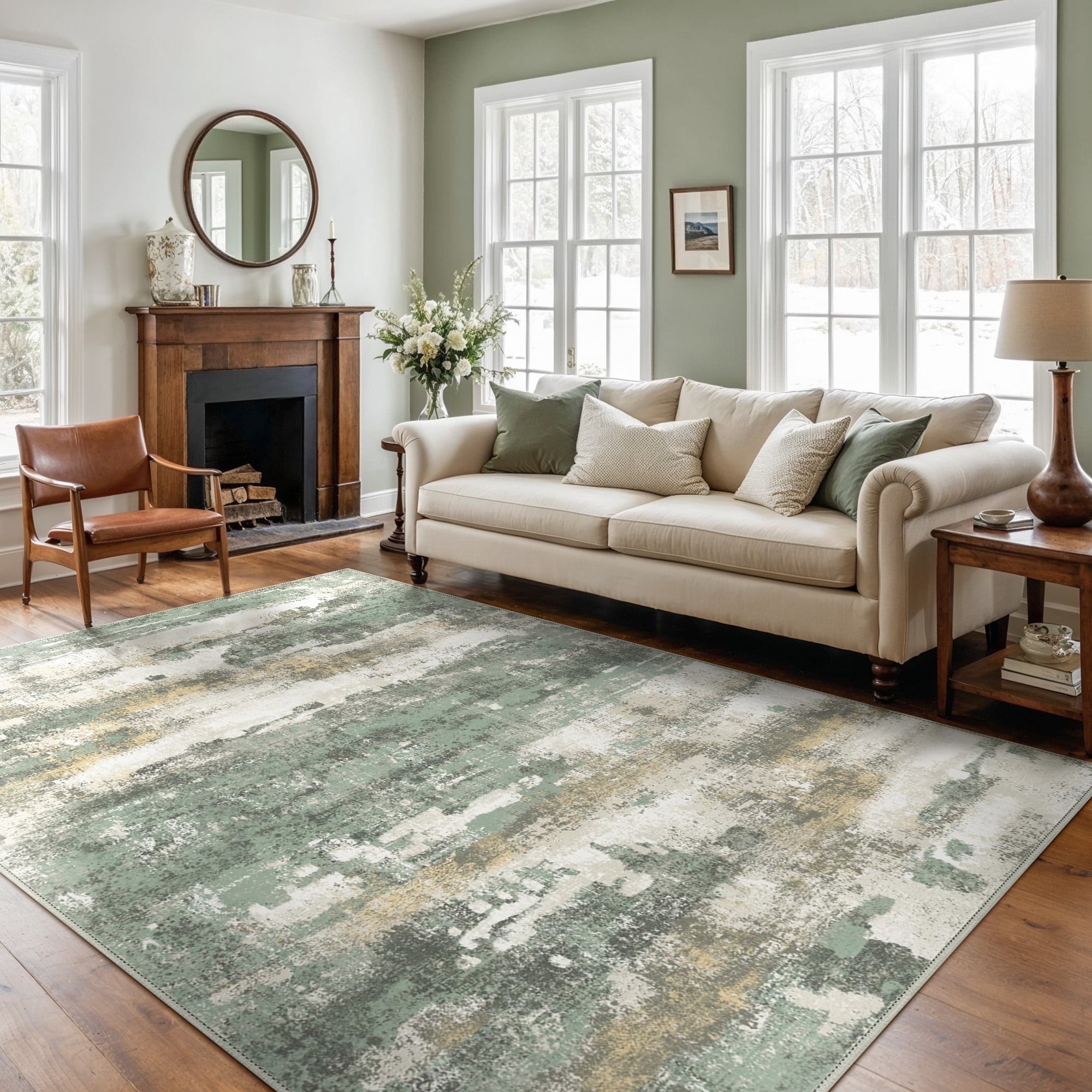 KUETH 8'x10' Area Rugs for Living Room, Non Slip Machine Washable ...