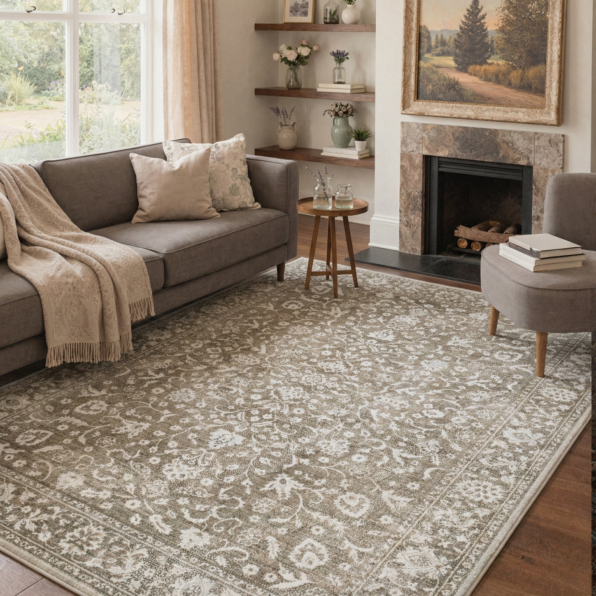 KUETH 8X10 Area Rugs Machine Washable Rugs for Living Room, Non Slip ...