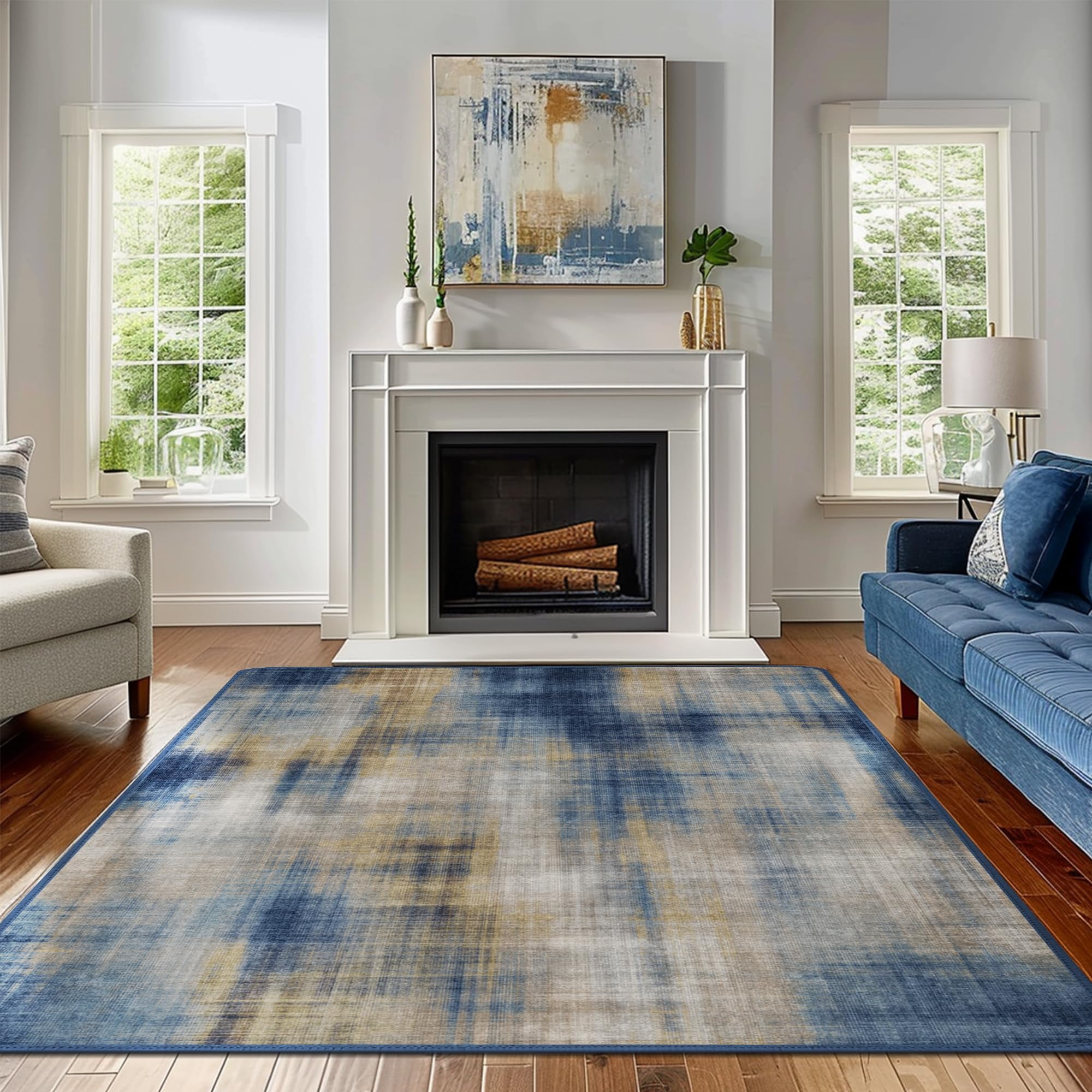 KUETH 8x10 Area Rugs for Living Room Bedroom, Machine Washable Rug ...