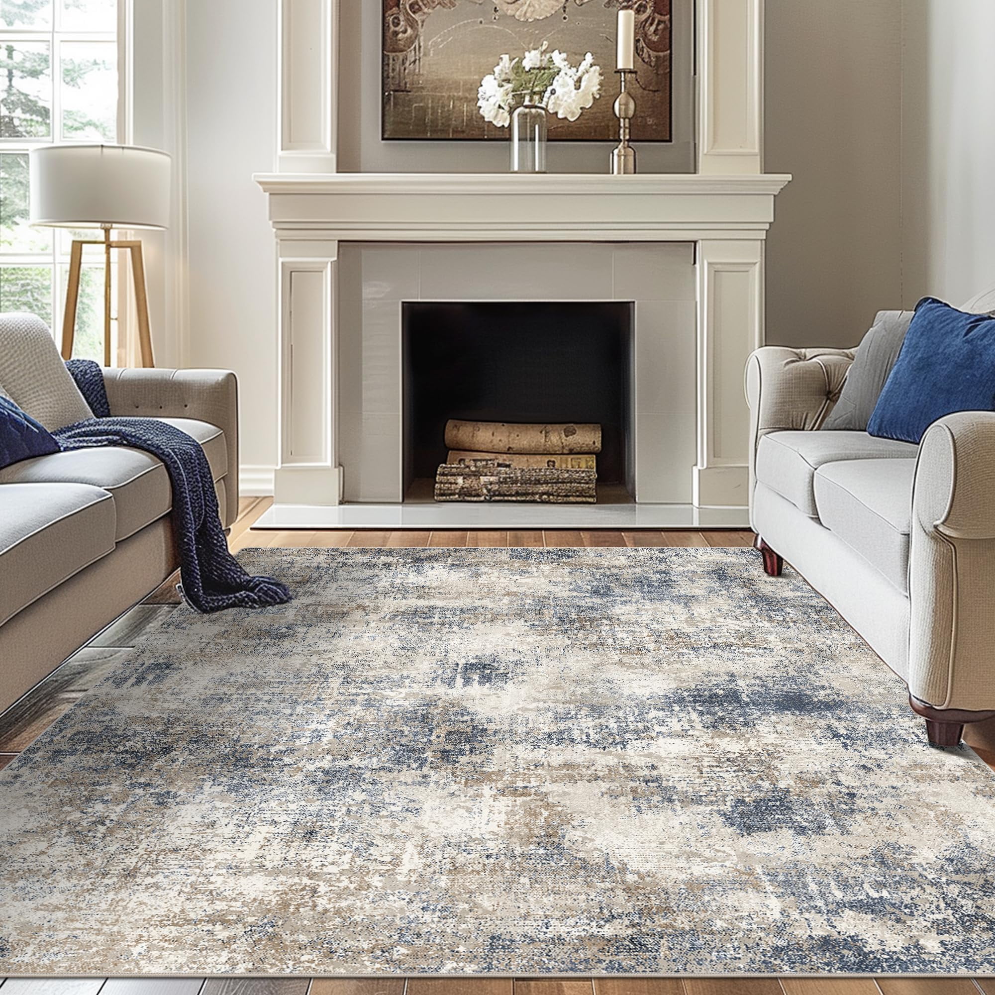 KUETH 8x10 Area Rugs for Living Room Bedroom, Machine Washable Rug ...