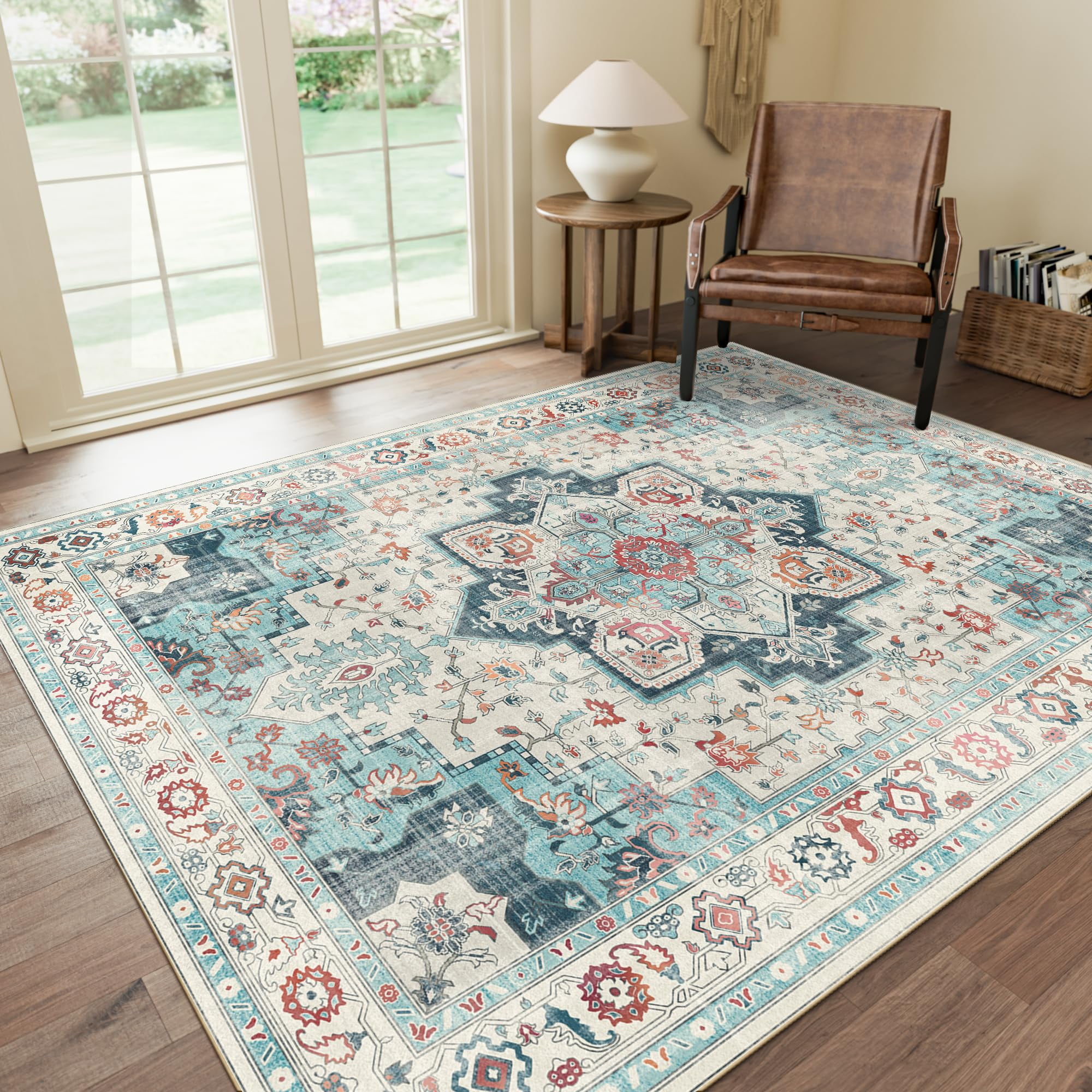 KUETH 8x10 Area Rugs for Living Room Bedroom, Machine Washable Stain ...
