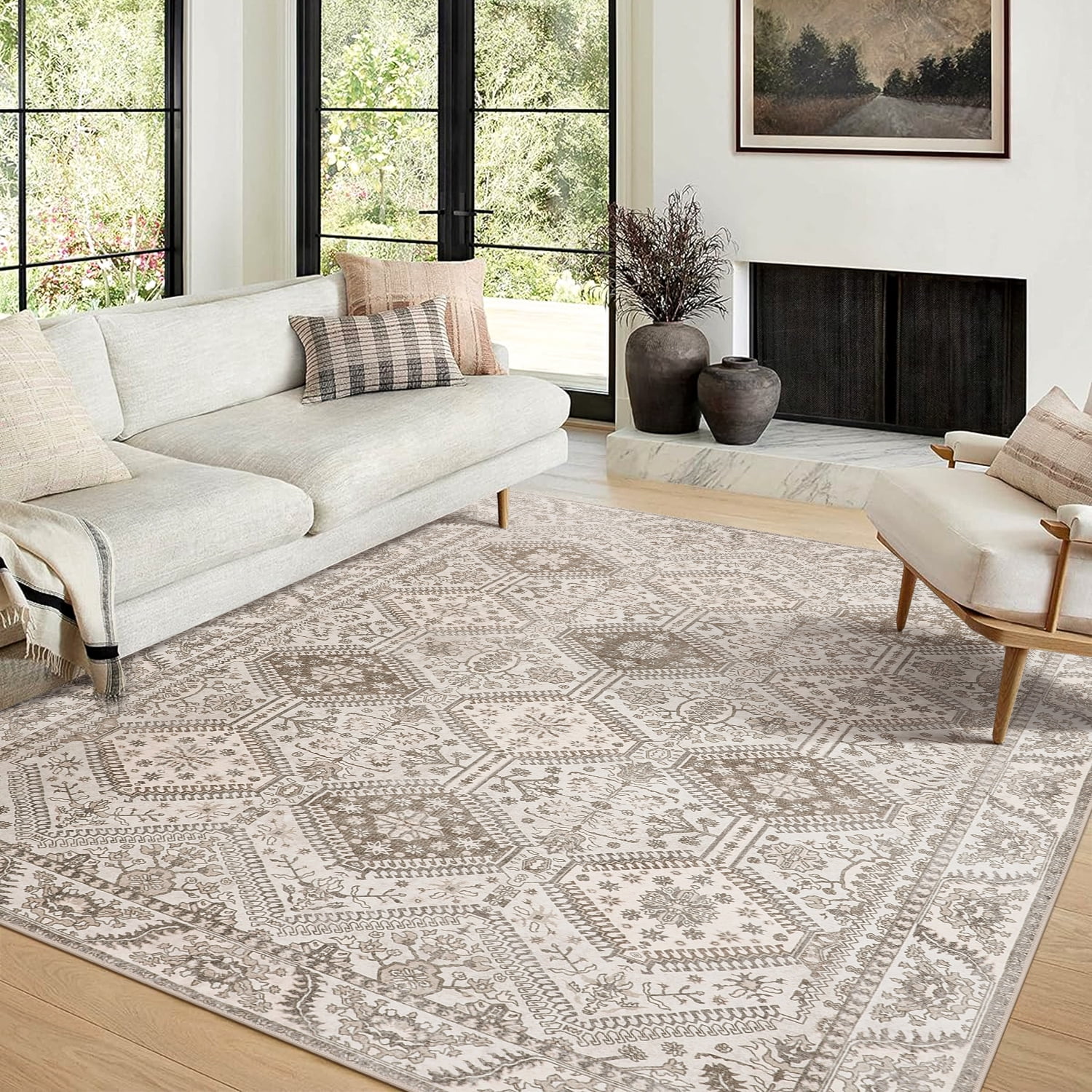 KUETH 8x10 Area Rugs for Living Room Bedroom, Machine Washable Stain ...