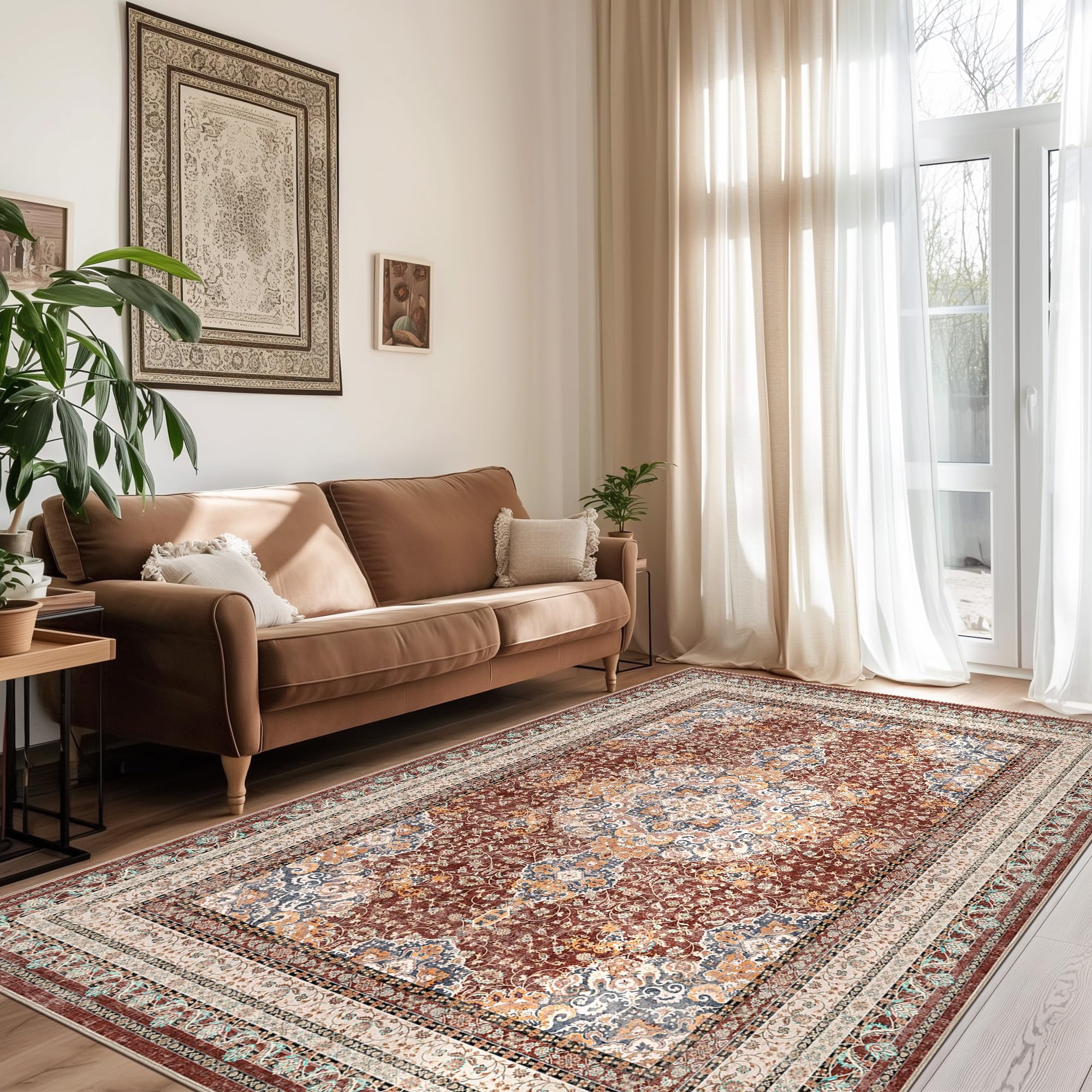 KUETH 8x10 Area Rugs for Living Room Bedroom, Machine Washable Stain ...