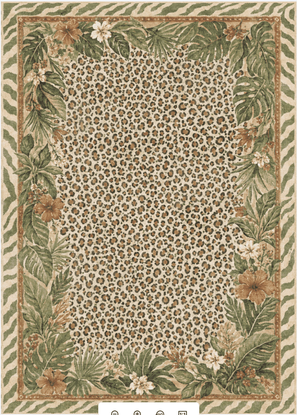 KUETH 8x10 Leopard Area Rugs Machine Washable Rugs for Living Room, Non ...