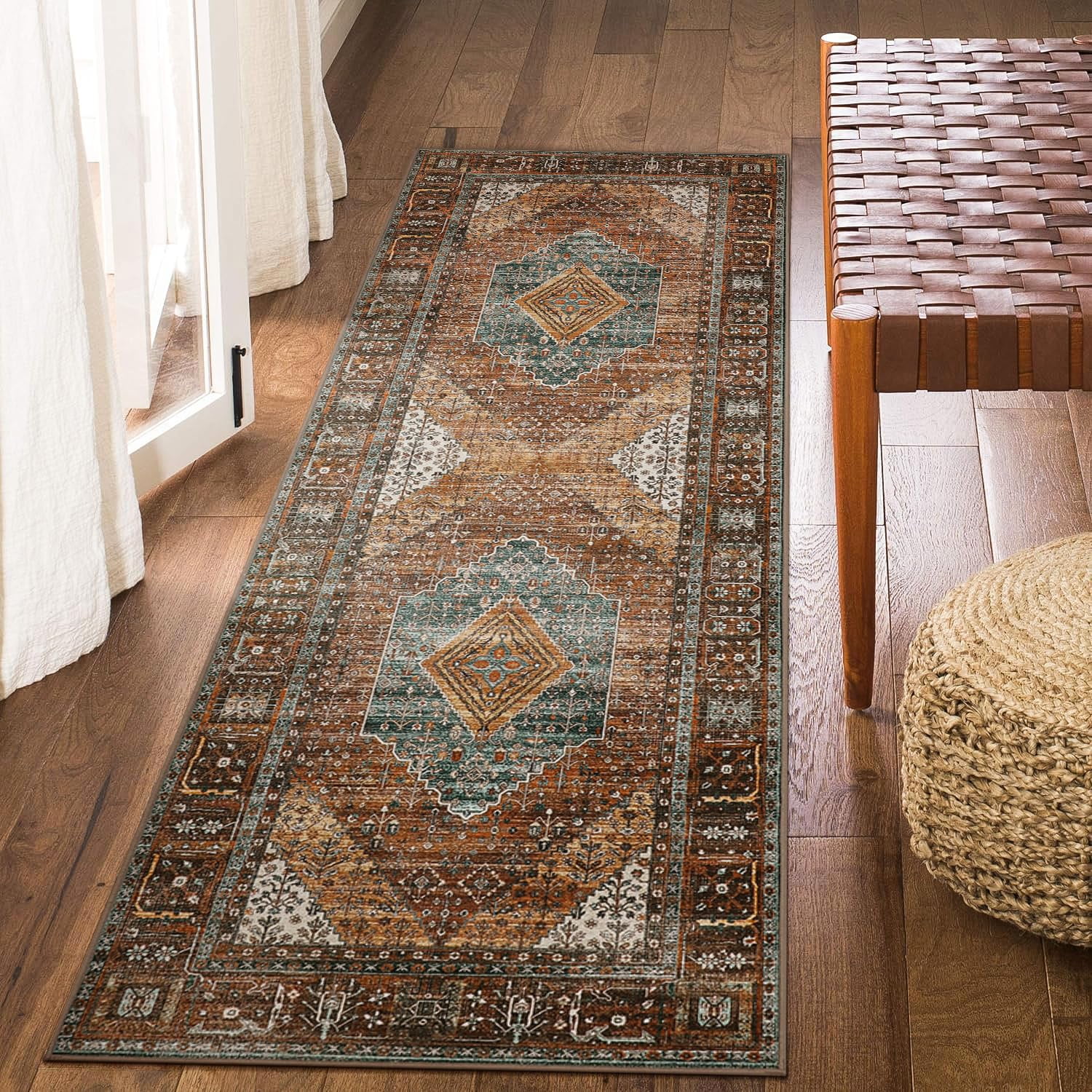 KUETH Area Rug - 2'x10' Machine Washable Runner Rugs, Non-Slip Vintage ...