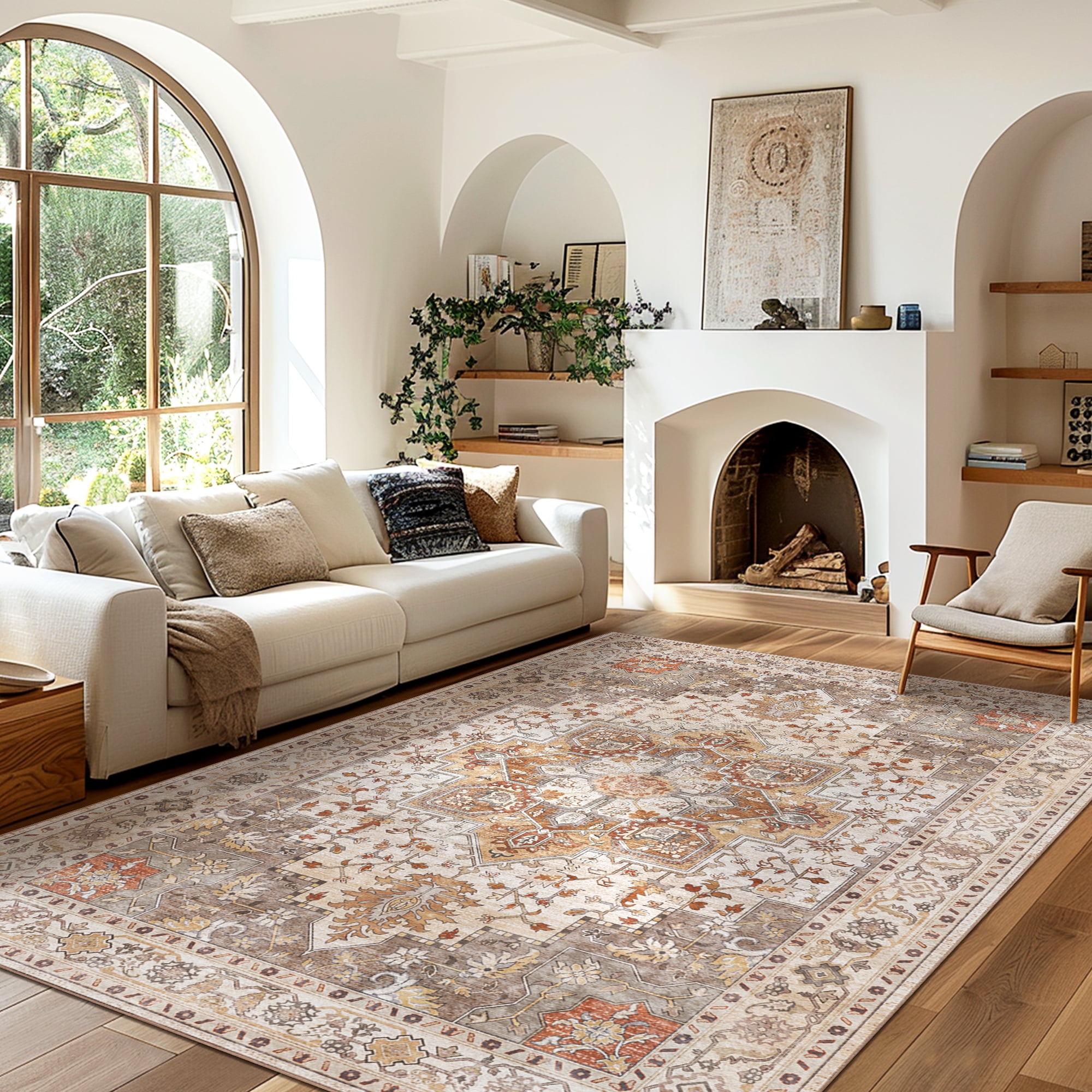 KUETH Area Rugs 8X10 Machine Washable Rugs for Living Room Runner Rug ...