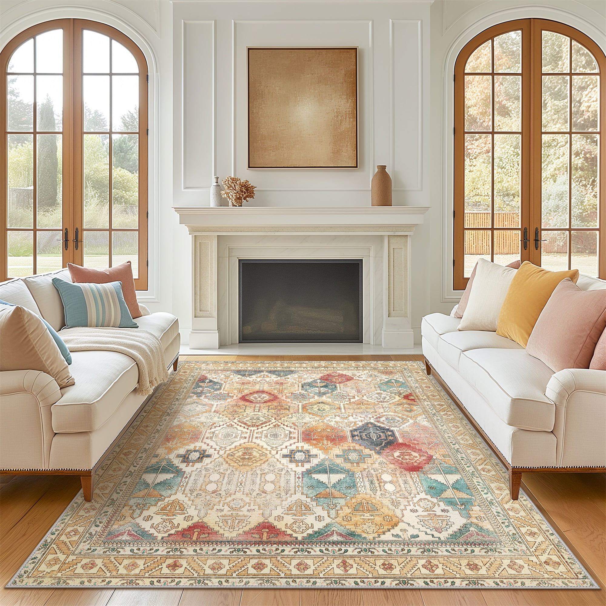 Customer reviews for KUETH Area Rugs for Living Room, Large Washable ...