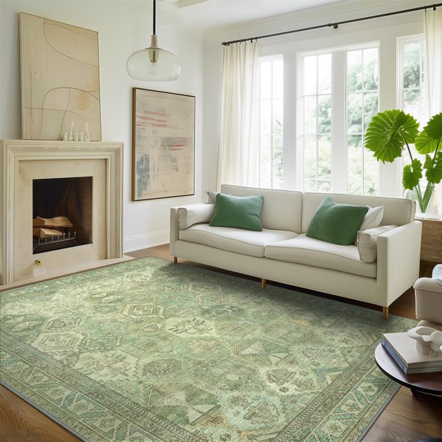 KUETH Area Rugs for Living Room, Large Washable Rug with Non Slip ...
