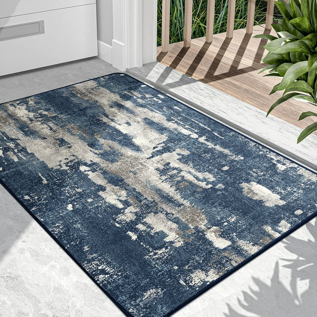 KUETH Doormat 2x3 Machine Washable Entryway Rugs Distressed Medallion ...