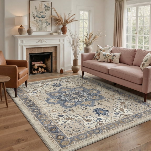 KUETH Modern 5x7 Area Rugs for Living Room, Non Slip Machine Washable ...