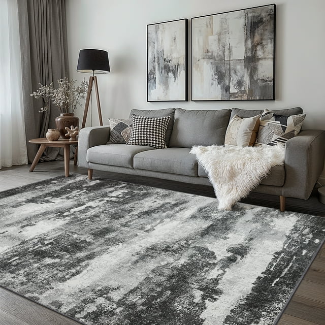 KUETH Modern Abstract Area Rugs 8x10 for Living Room Bedroom Stain ...