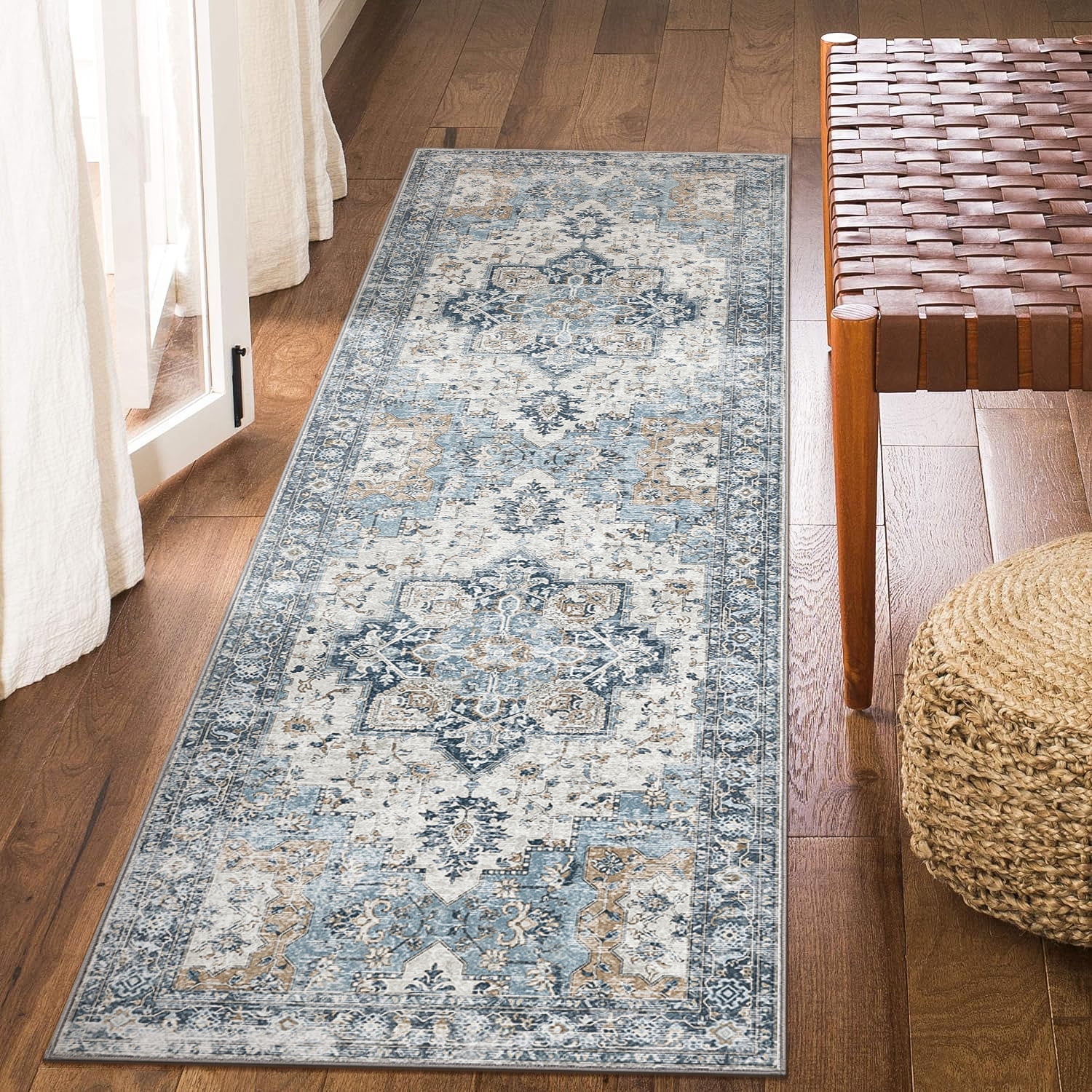 KUETH Modern Area Rug 2x5 Non Slip Hallway Runner Rug, Low Pile Machine ...