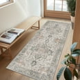 KUETH 2x6 Non-Slip Rug, Machine Washable, Light Taupe Brown for ...
